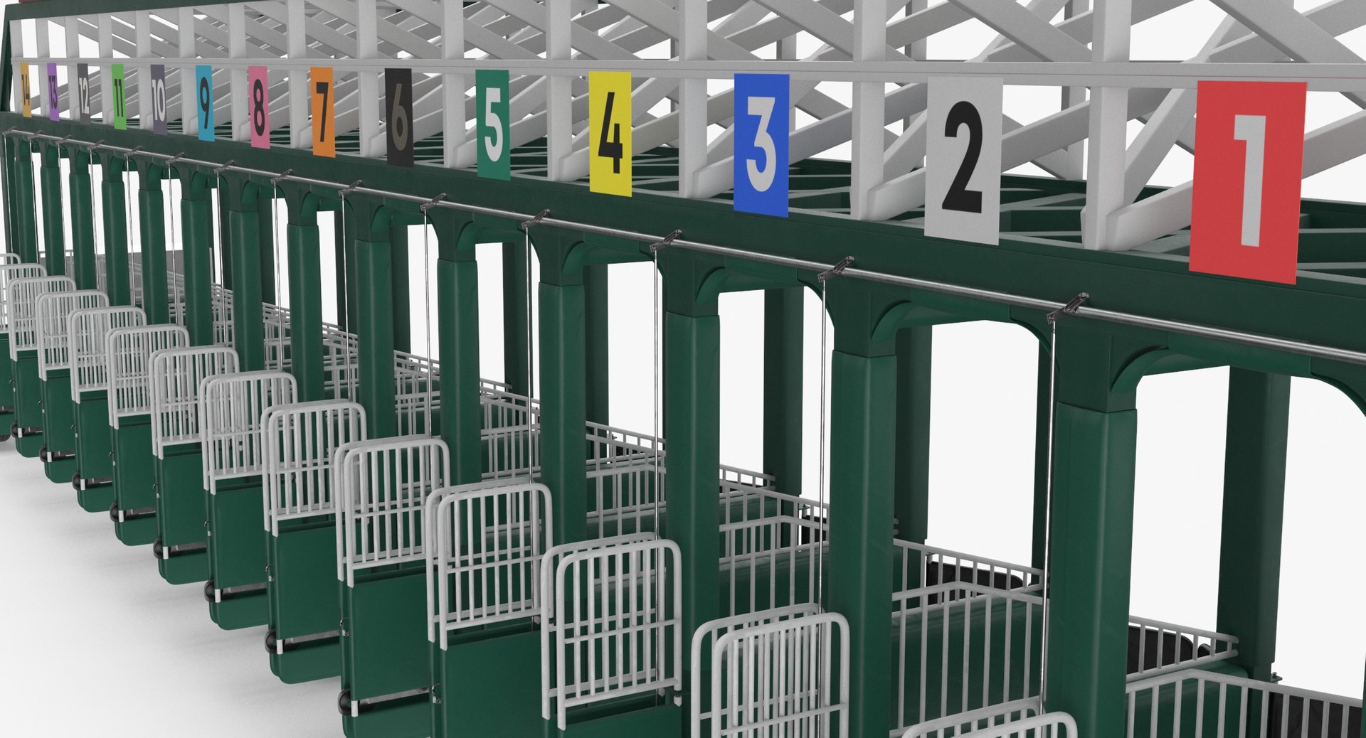 3D horse racing starting gates - TurboSquid 1631955