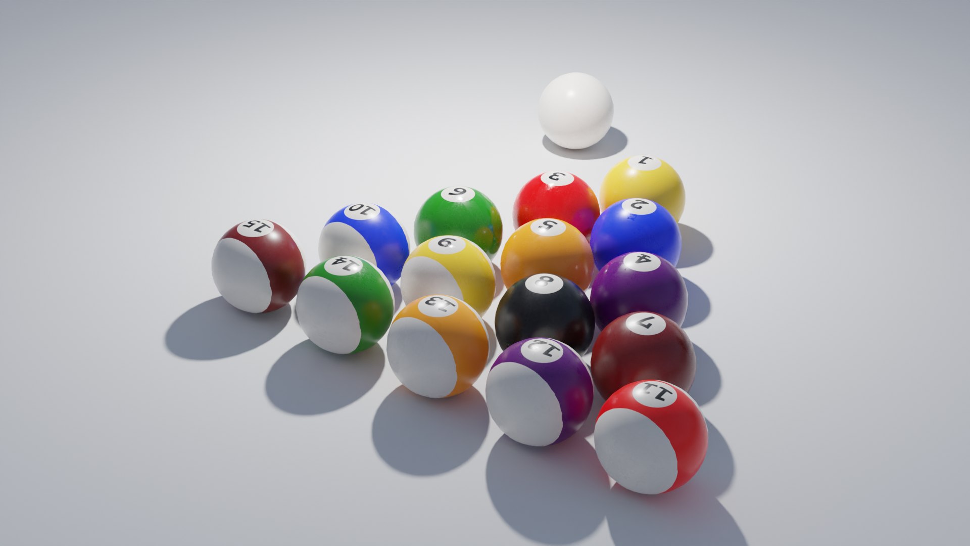 3D Realistic Cueball Set With 4K Textures Low-poly Model - TurboSquid ...