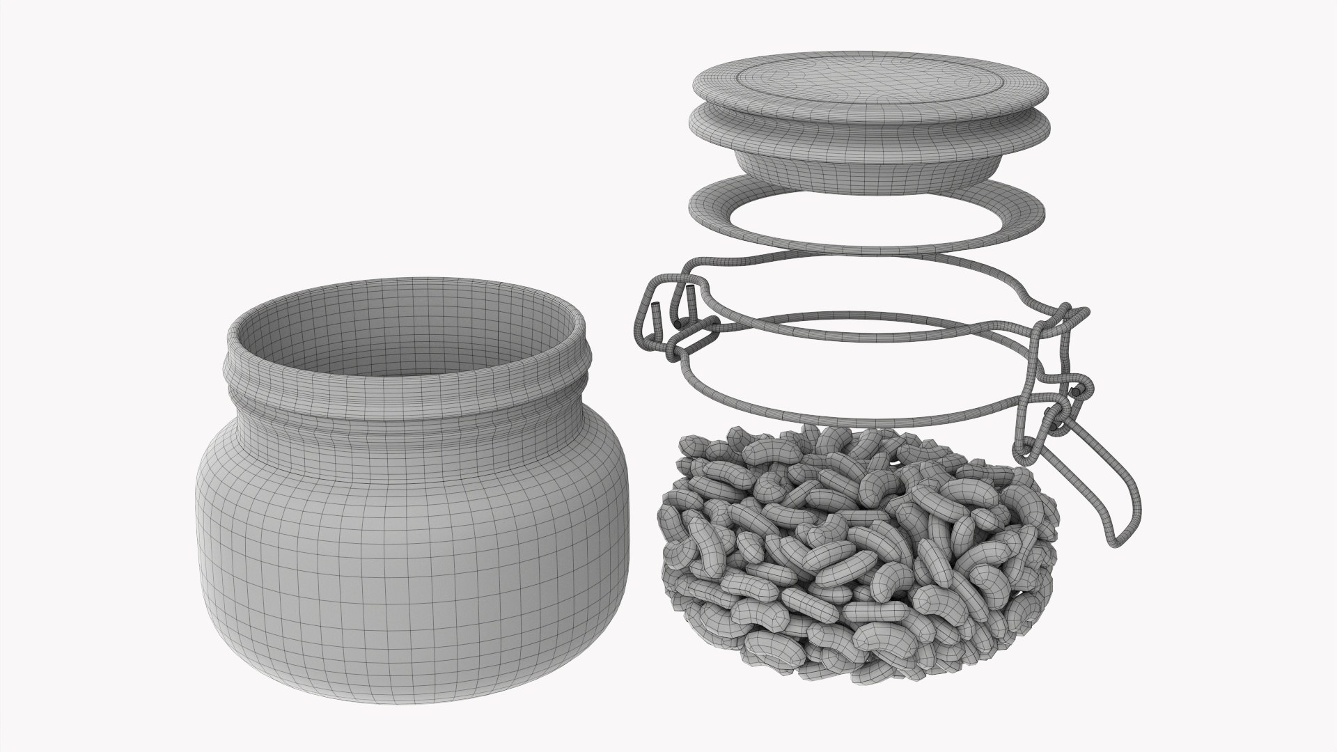 3D Kitchen Glass Jar With Contents 01 - TurboSquid 1786220