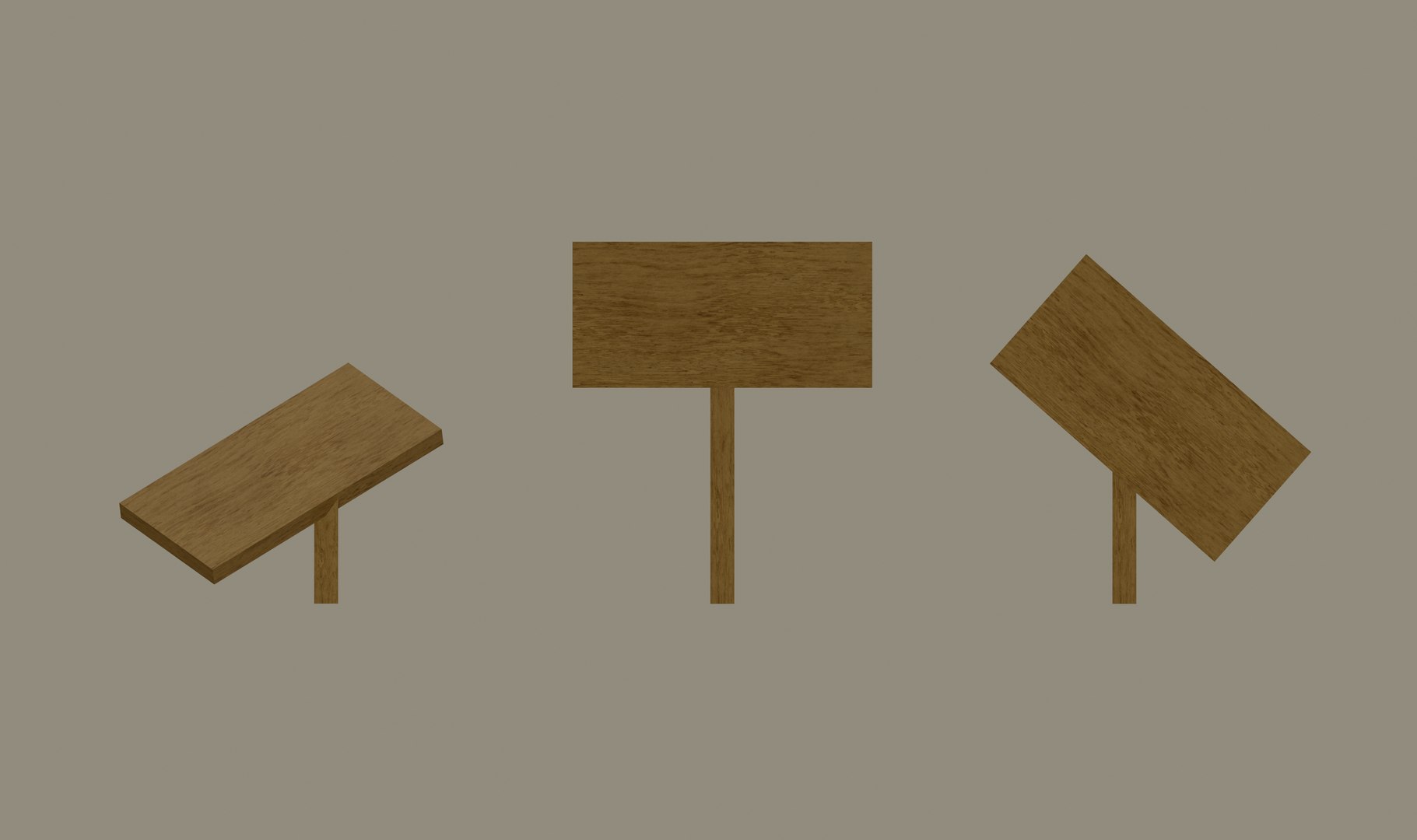 Wood Sign 3D Model - TurboSquid 2045353