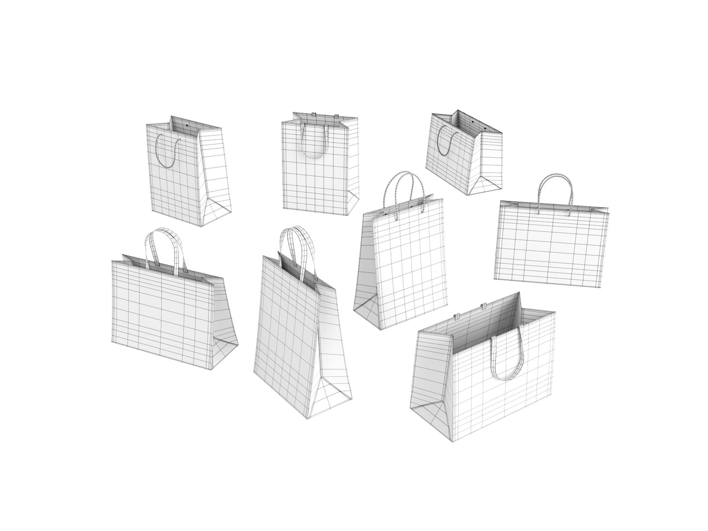 Pack012 Shopping Bag 3D model - TurboSquid 2149422