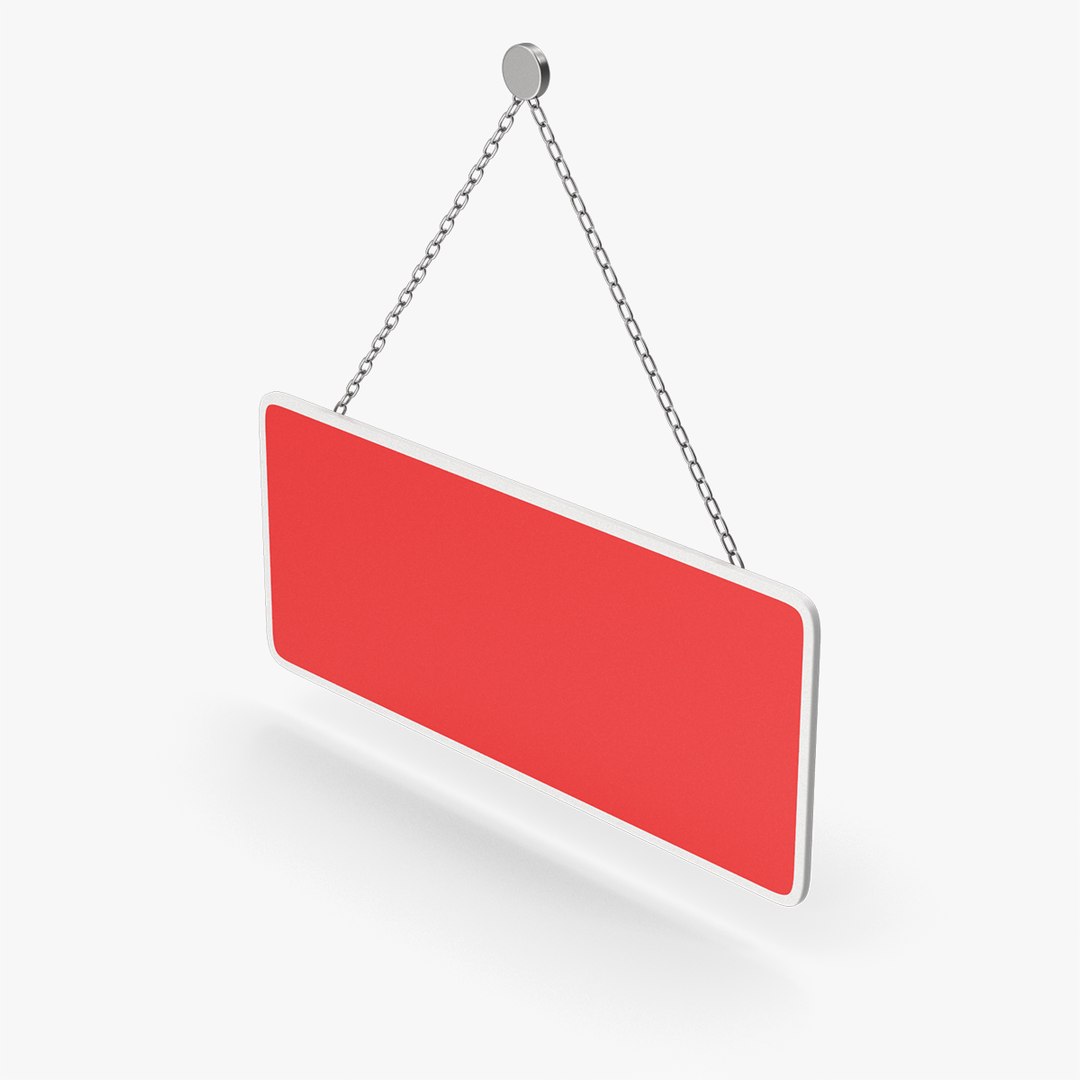 Red Hanging Sign 3D model - TurboSquid 2001586