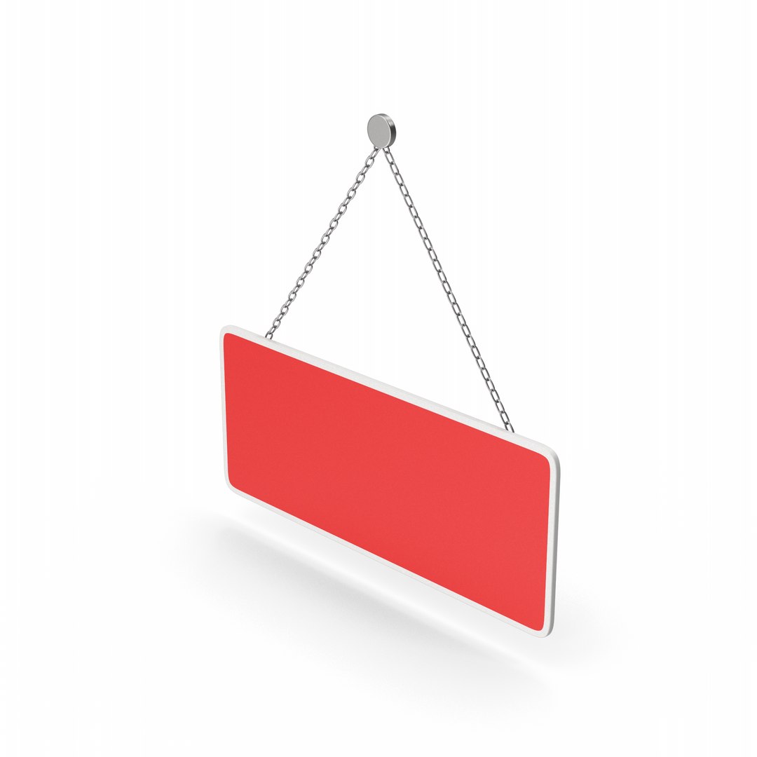 Red Hanging Sign 3D Model - TurboSquid 2001586