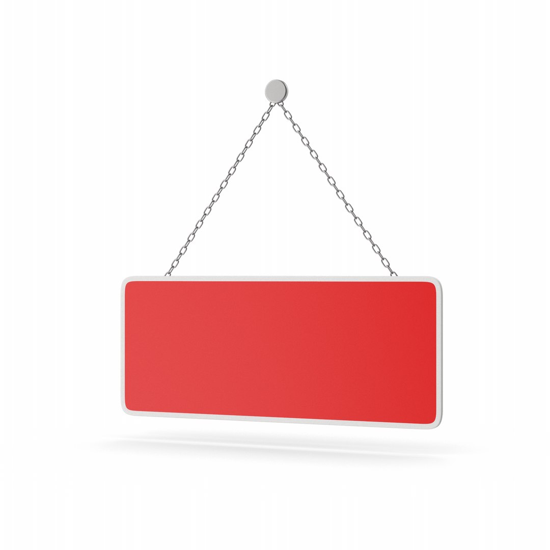 Red Hanging Sign 3D Model - TurboSquid 2001586