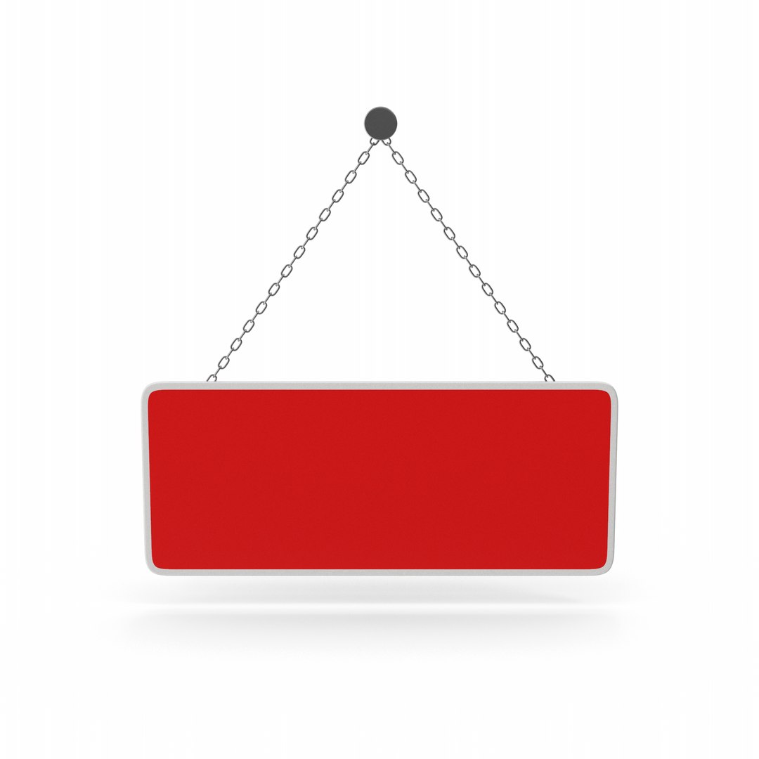 Red Hanging Sign 3D Model - TurboSquid 2001586