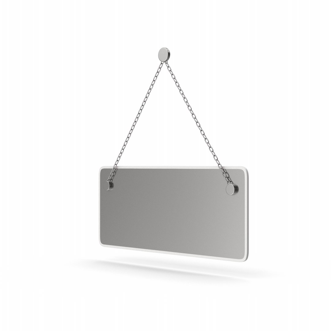 Red Hanging Sign 3D Model - TurboSquid 2001586