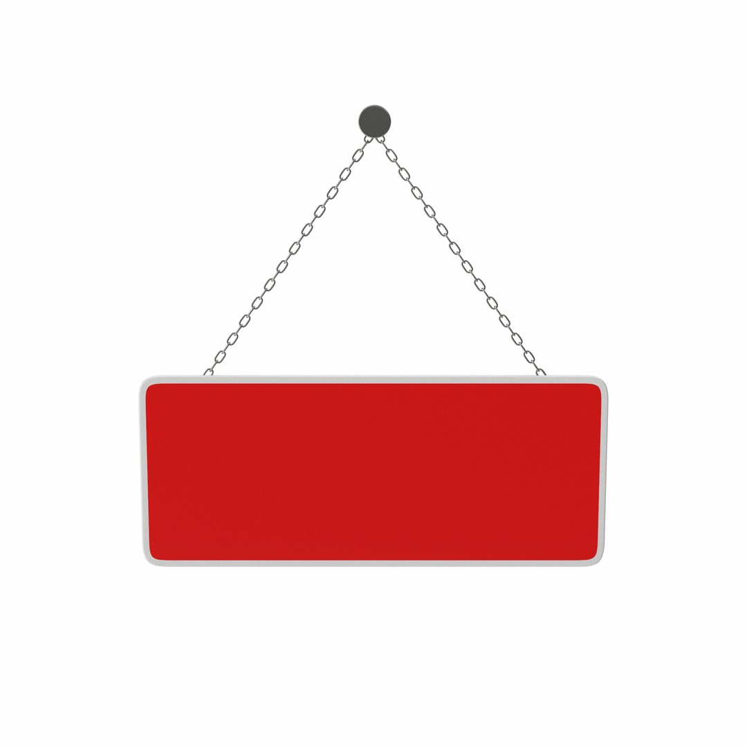 Red Hanging Sign 3D Model - TurboSquid 2001586