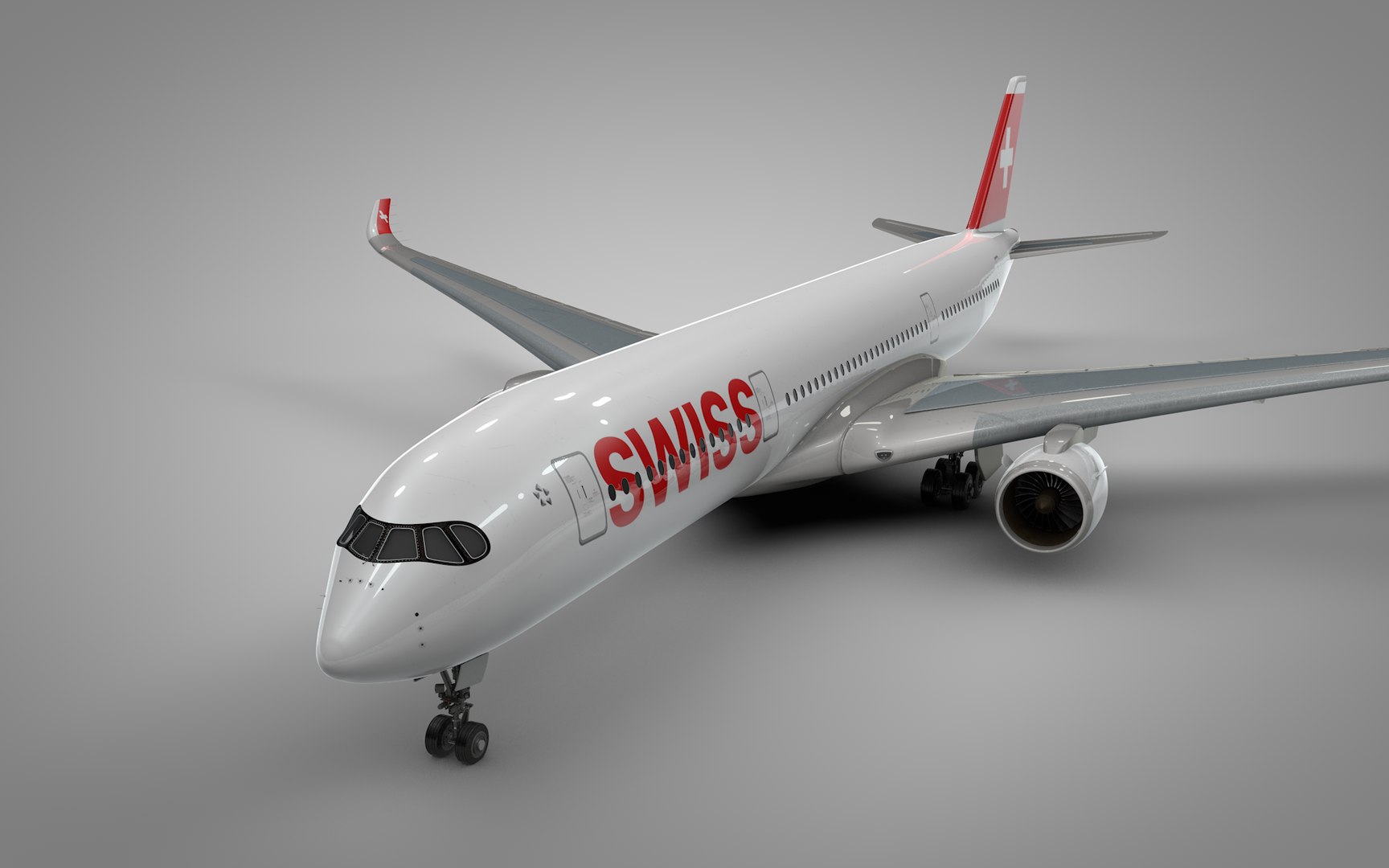 modelo 3d Airbus A350-900 SWISSAIR L1111 - TurboSquid 1650638