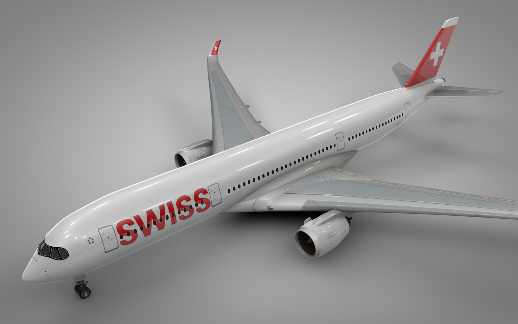 3D a350-900 swissair l1111 model - TurboSquid 1650638