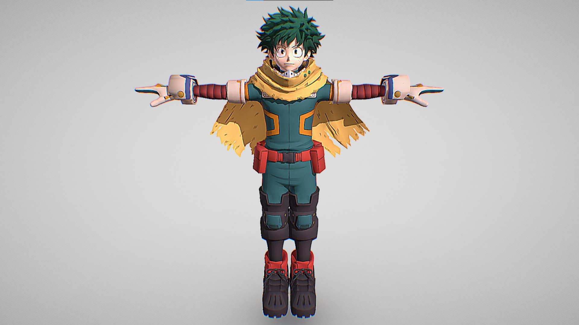 3D Izuku Midoriya Costume Zeta - My Hero Academia Model - TurboSquid ...
