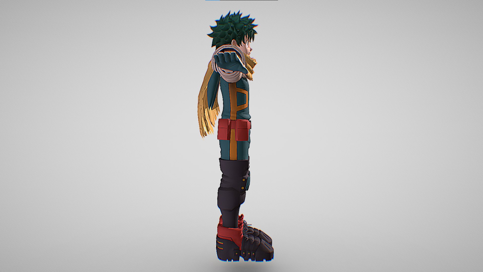 3D Izuku Midoriya Costume Zeta - My Hero Academia Model - TurboSquid ...
