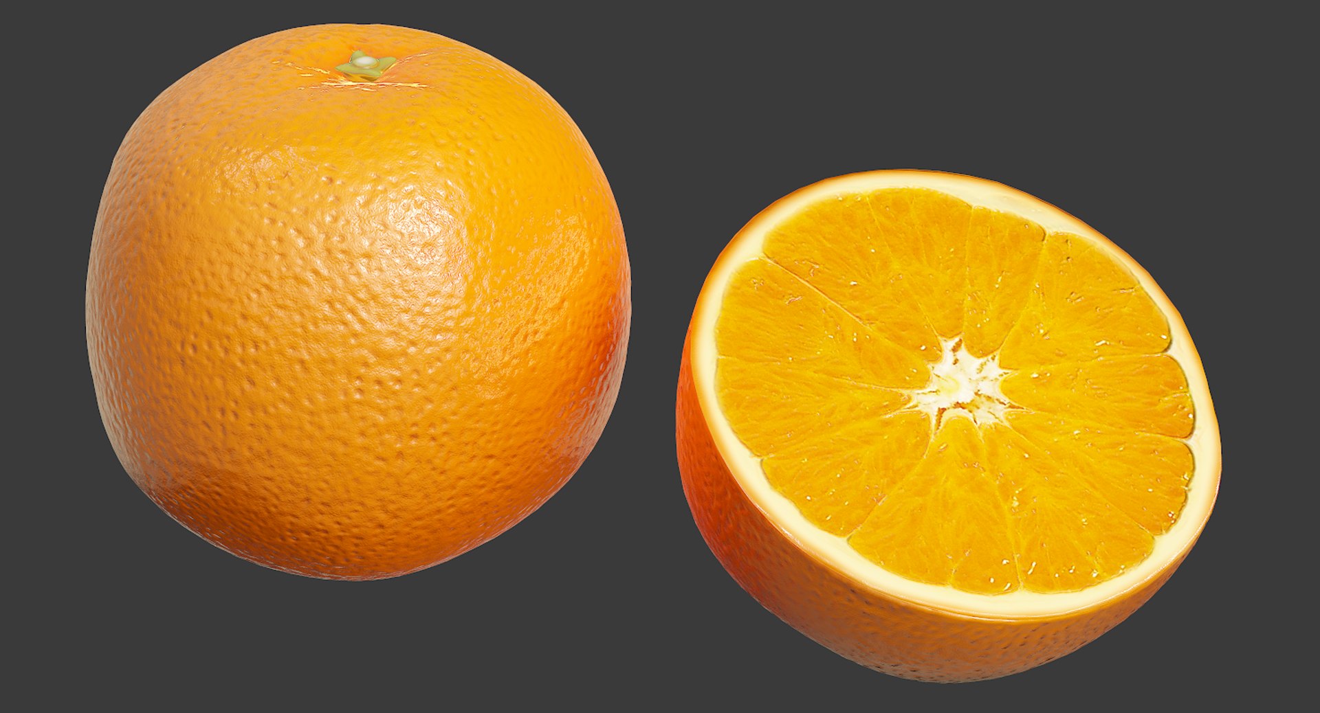 3D model realistic orange - TurboSquid 1354510