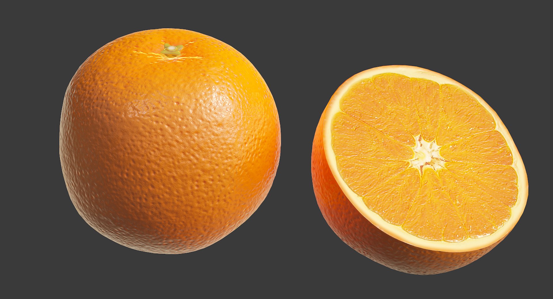 3D model realistic orange - TurboSquid 1354510