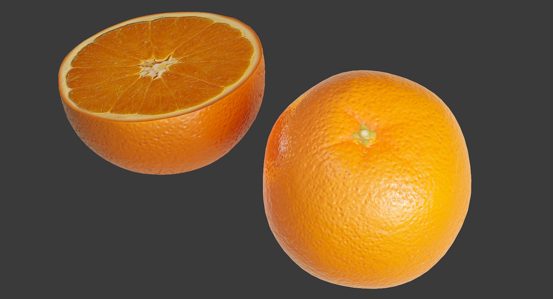 3D model realistic orange - TurboSquid 1354510
