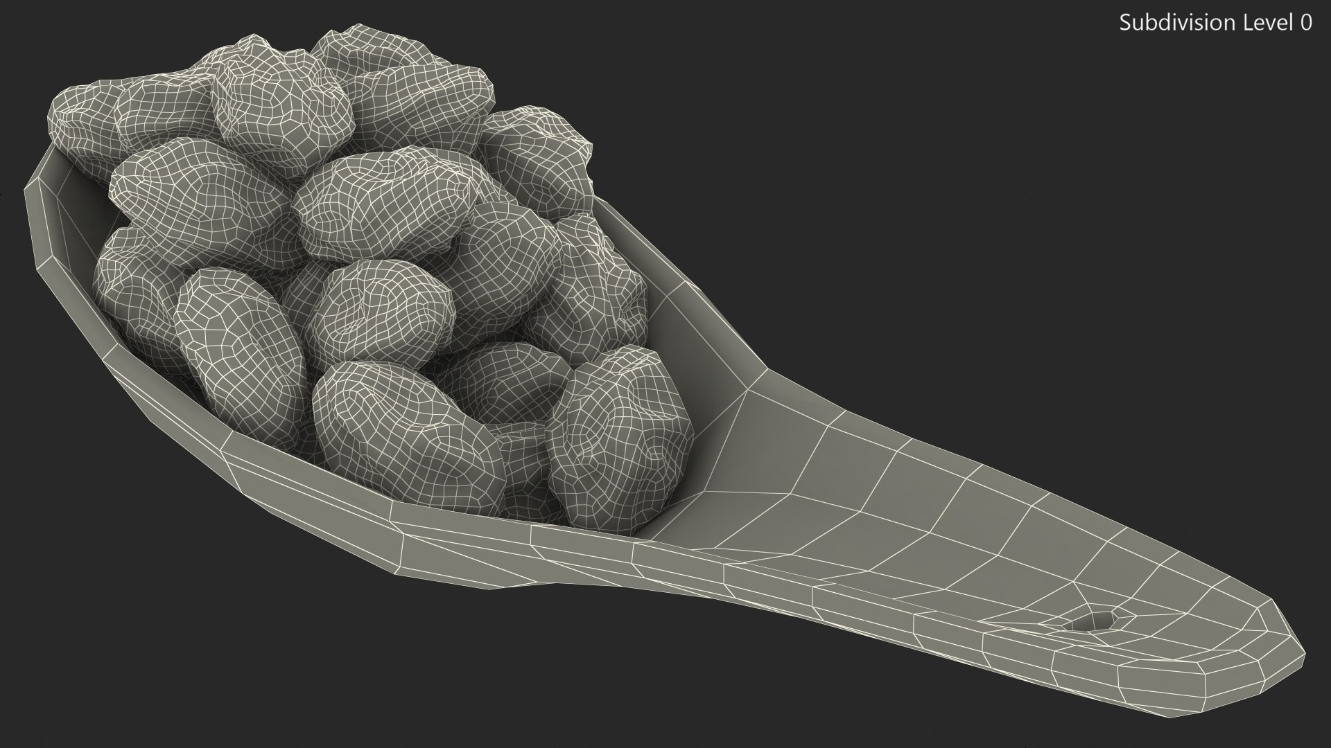 Brown Sultanas in a Spoon 3D - TurboSquid 1782457