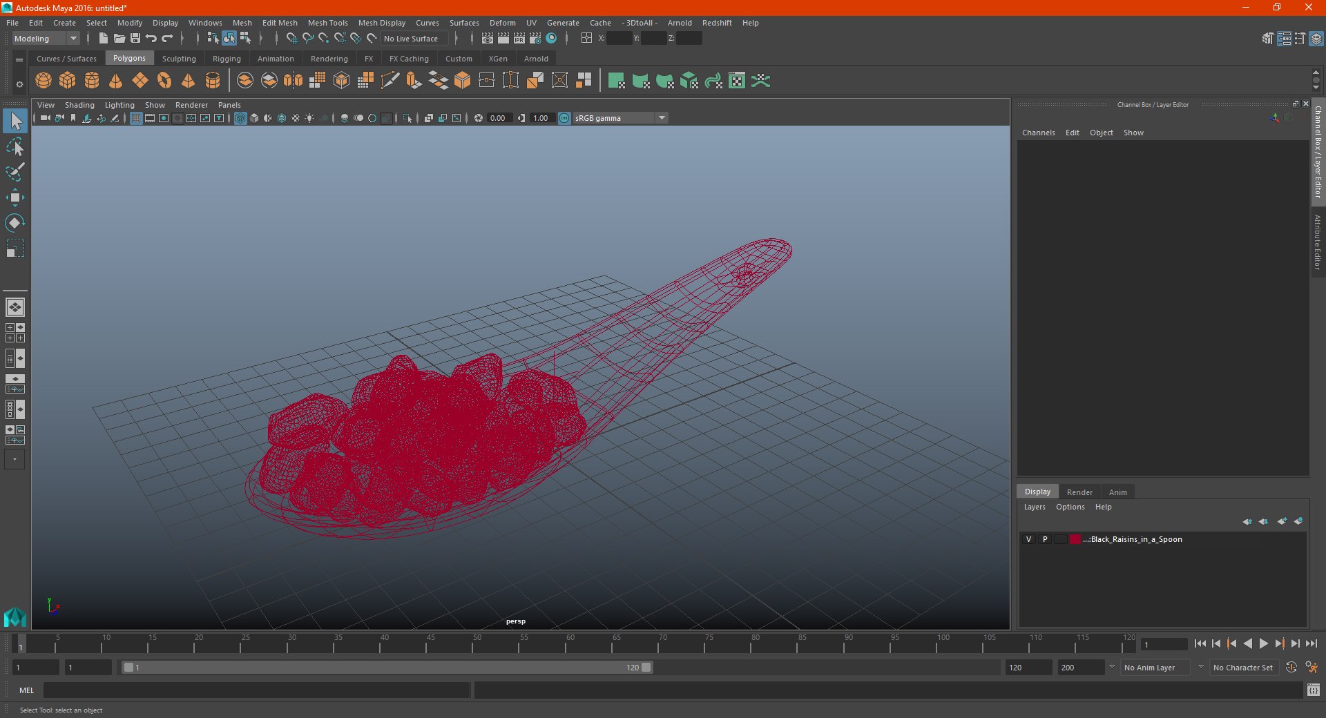 Brown Sultanas in a Spoon 3D - TurboSquid 1782457