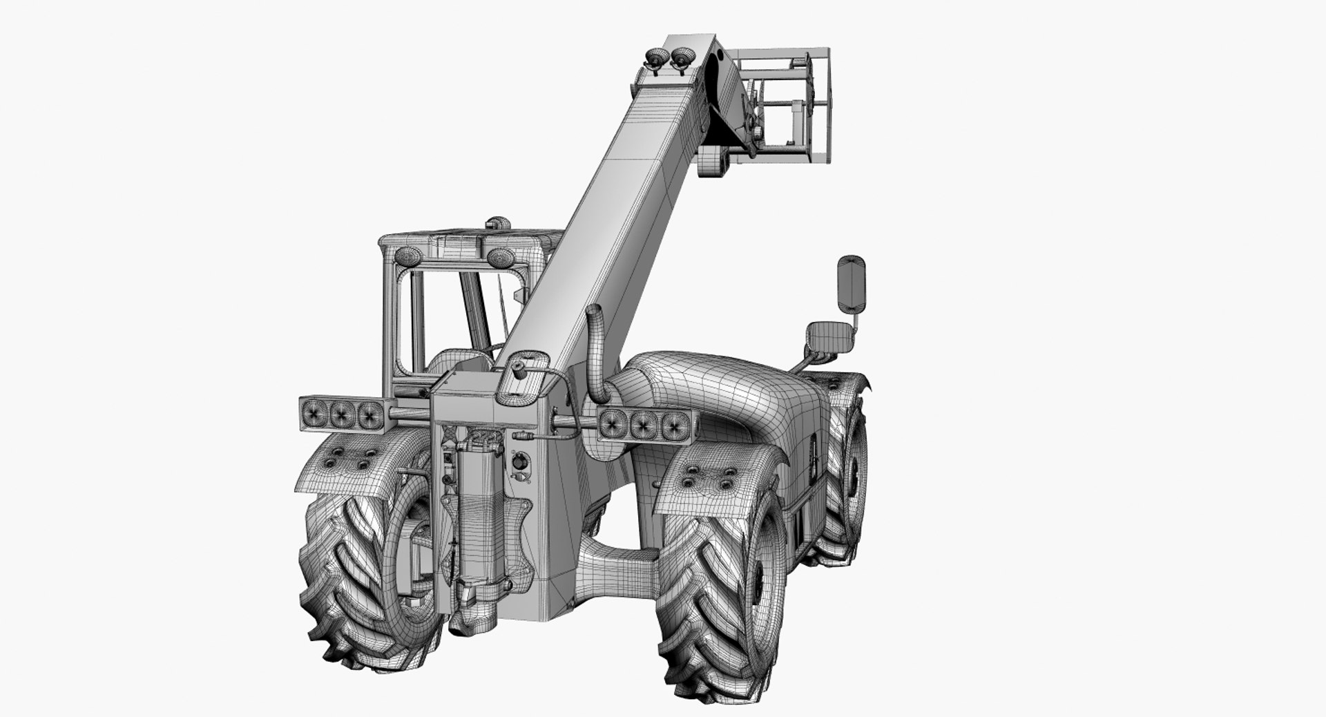 Dirt Telescopic Handler 3d Model
