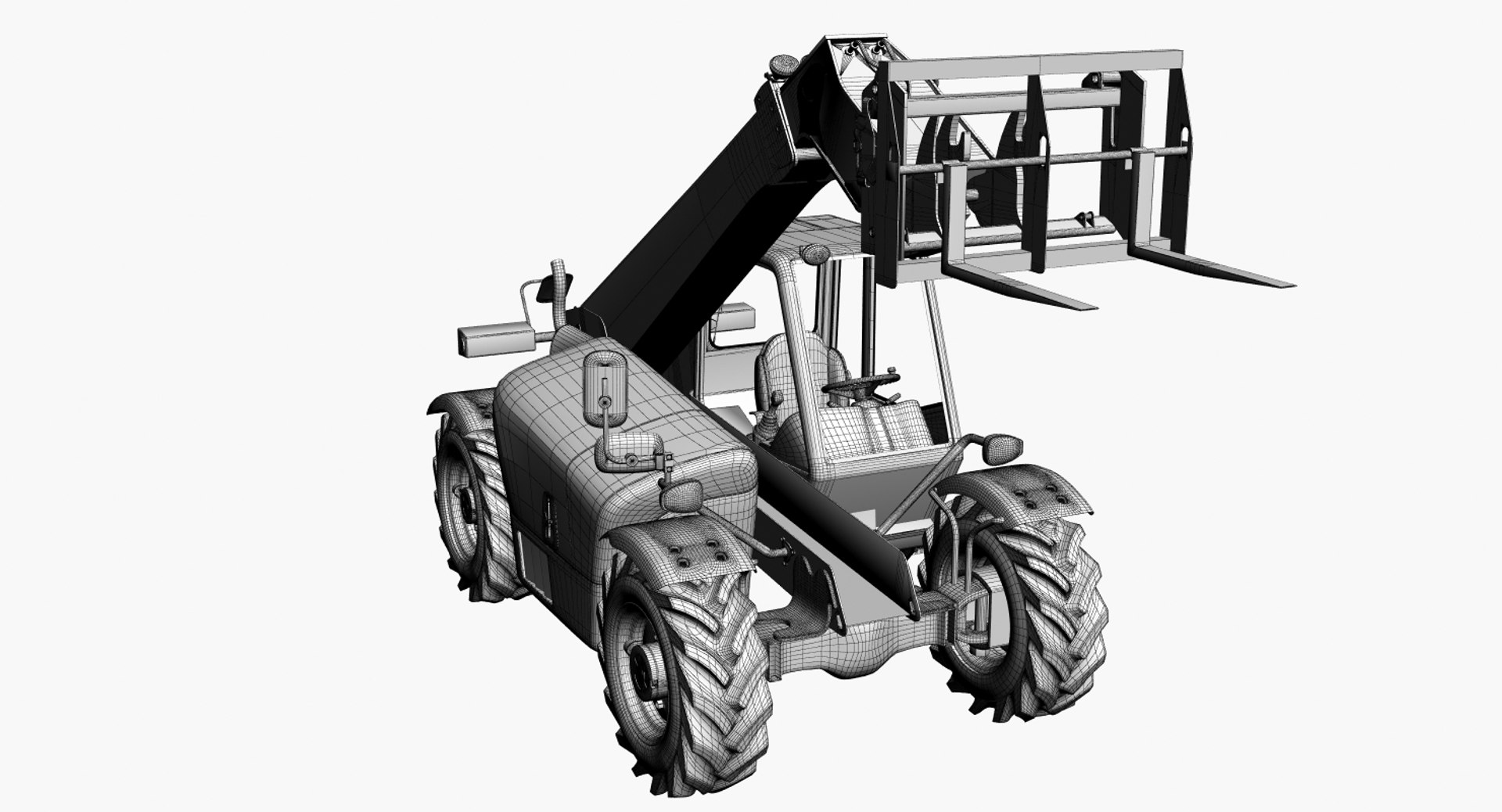 Dirt Telescopic Handler 3d Model