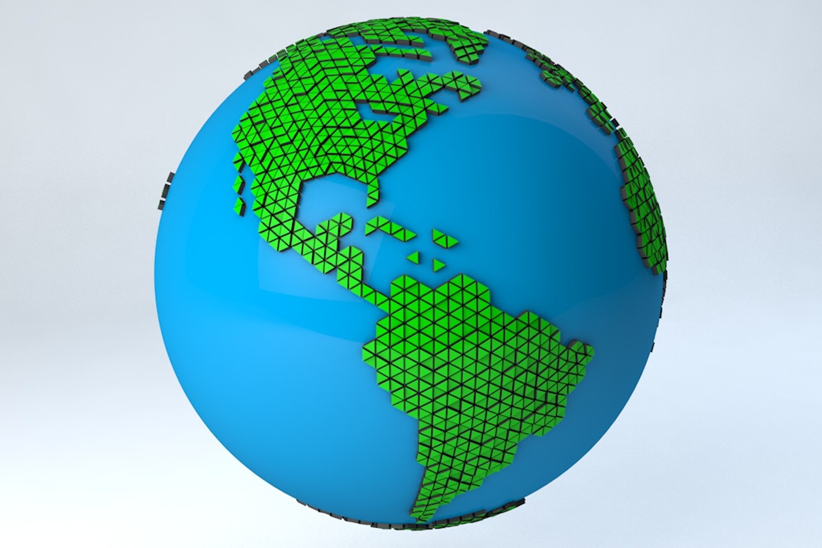 3d Minimal Design Modern Earth Model