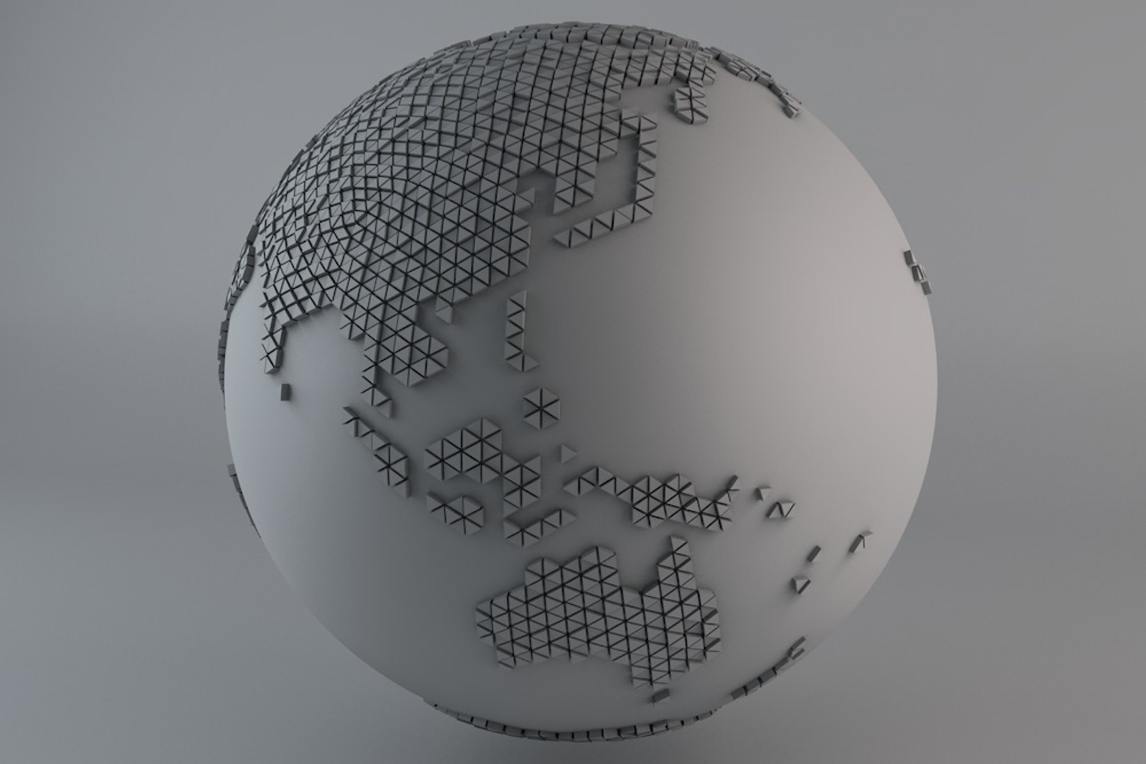 3d Minimal Design Modern Earth Model