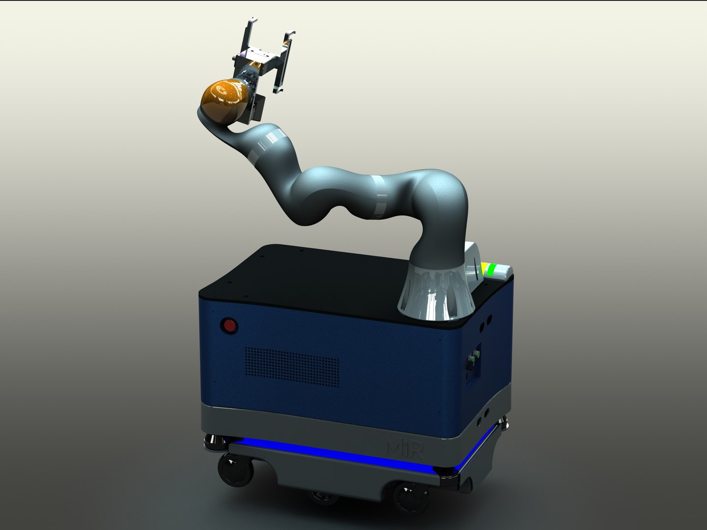 3D Model Mobile Industrial Robots Enclosed With Robot Mount ...