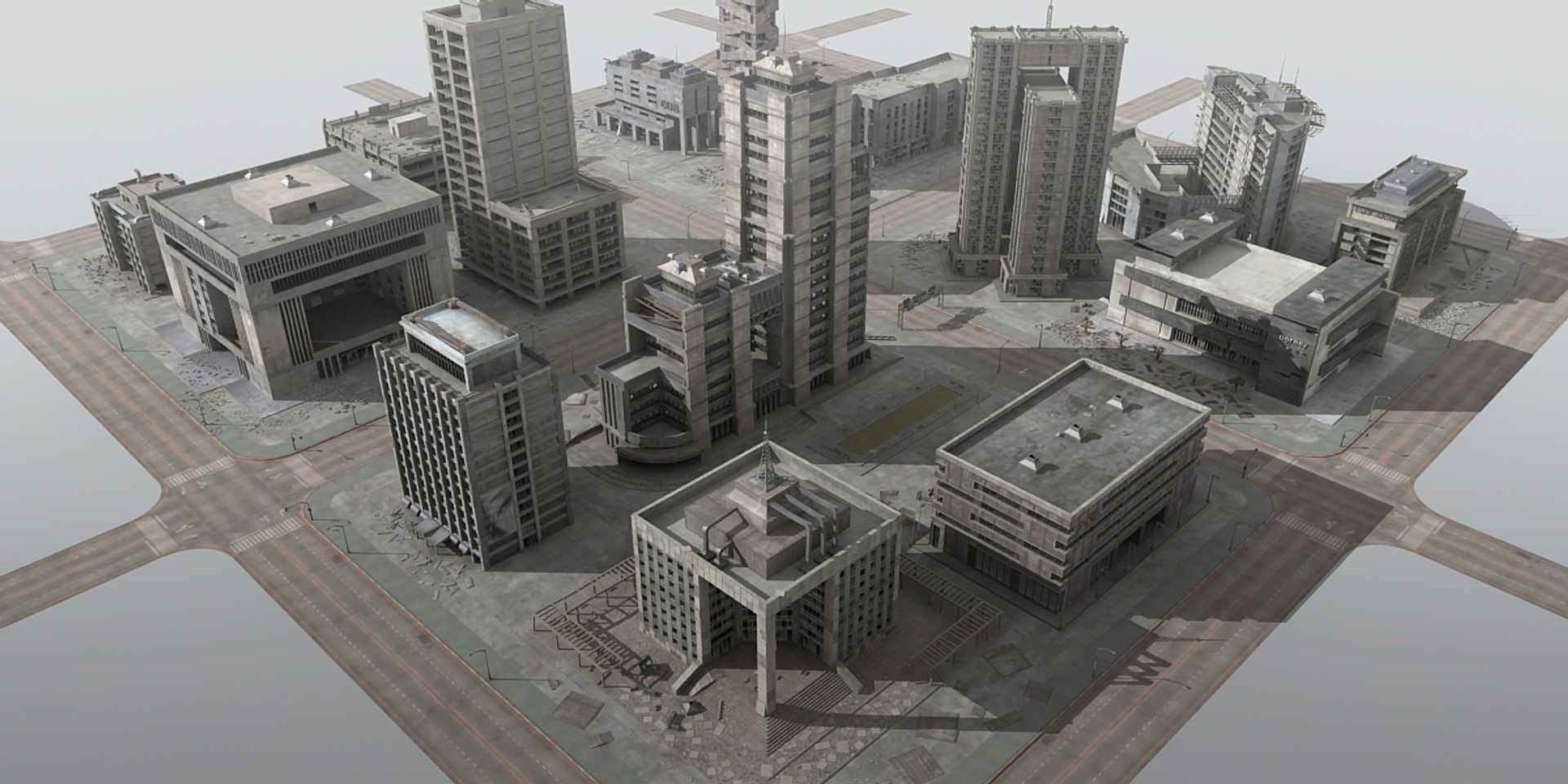 Abandoned City Building 3d Model
