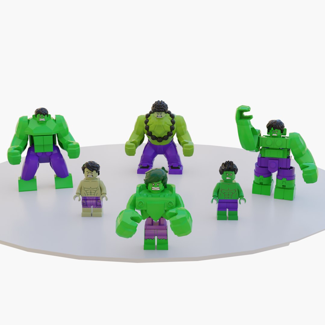 Lego Hulk Mini Pack 3D Model - TurboSquid 1987855