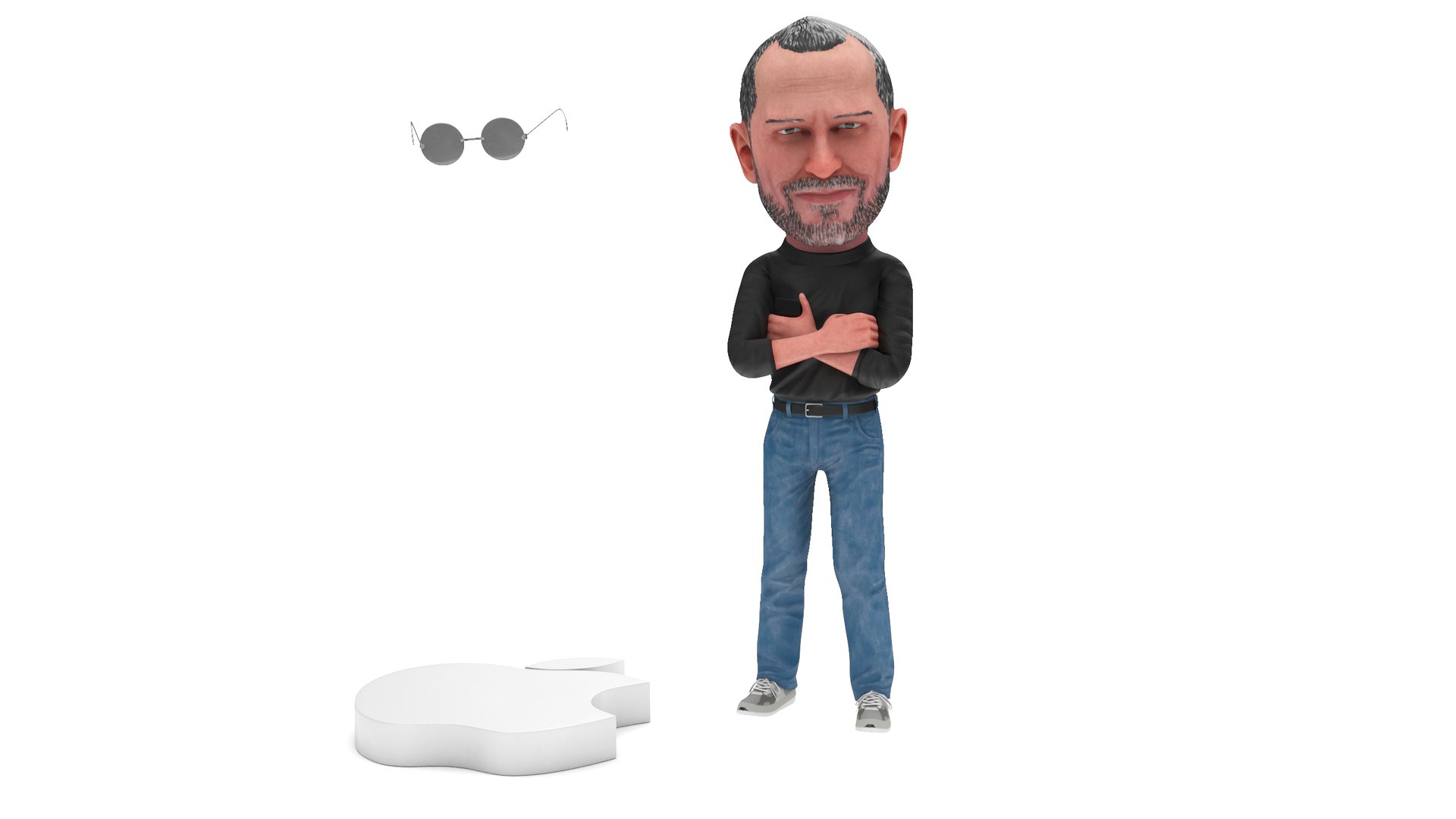 3D Steve Jobs Doll Standing Pose For 3D Print - TurboSquid 2285468