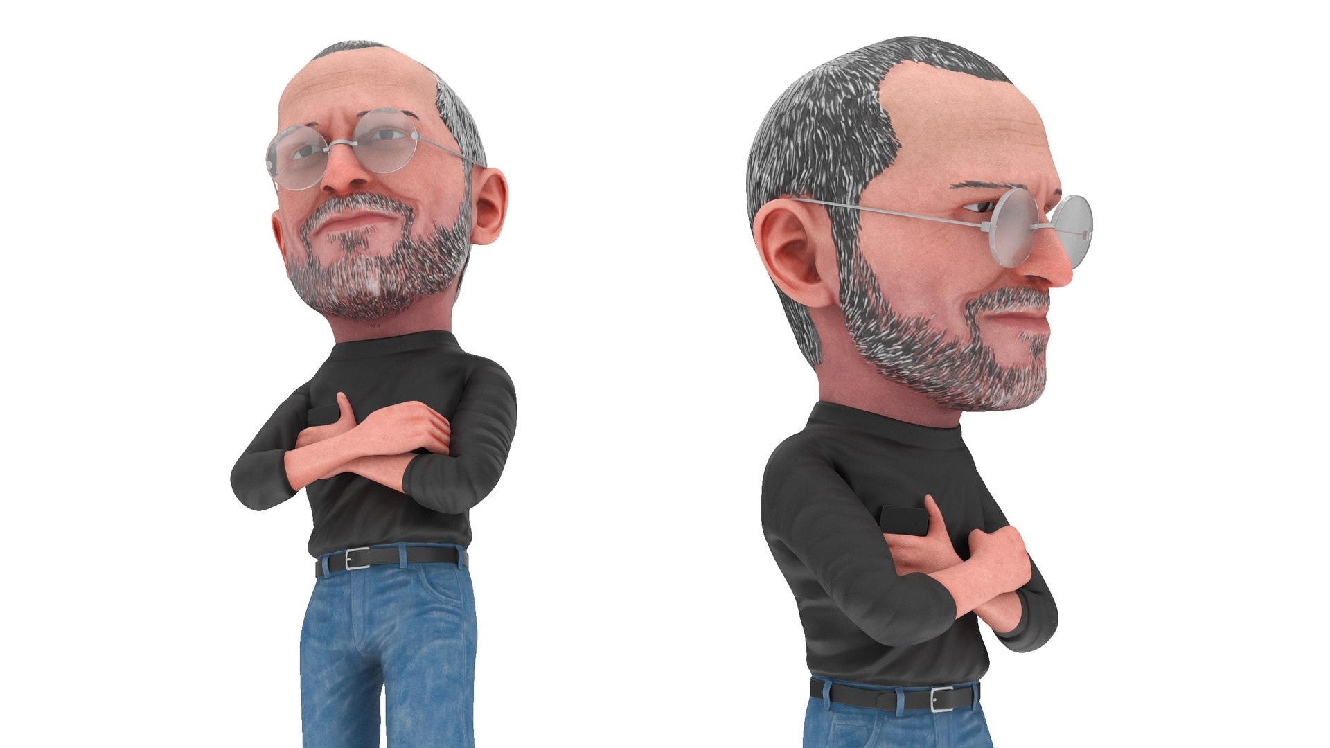 3D Steve Jobs Doll Standing Pose For 3D Print - TurboSquid 2285468