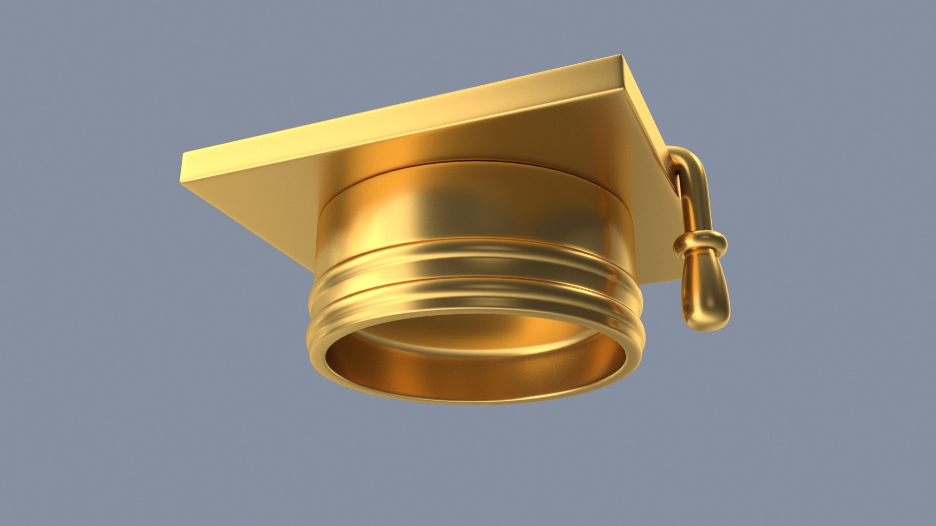 Golden Graduation Cap 3D Model - TurboSquid 2421720