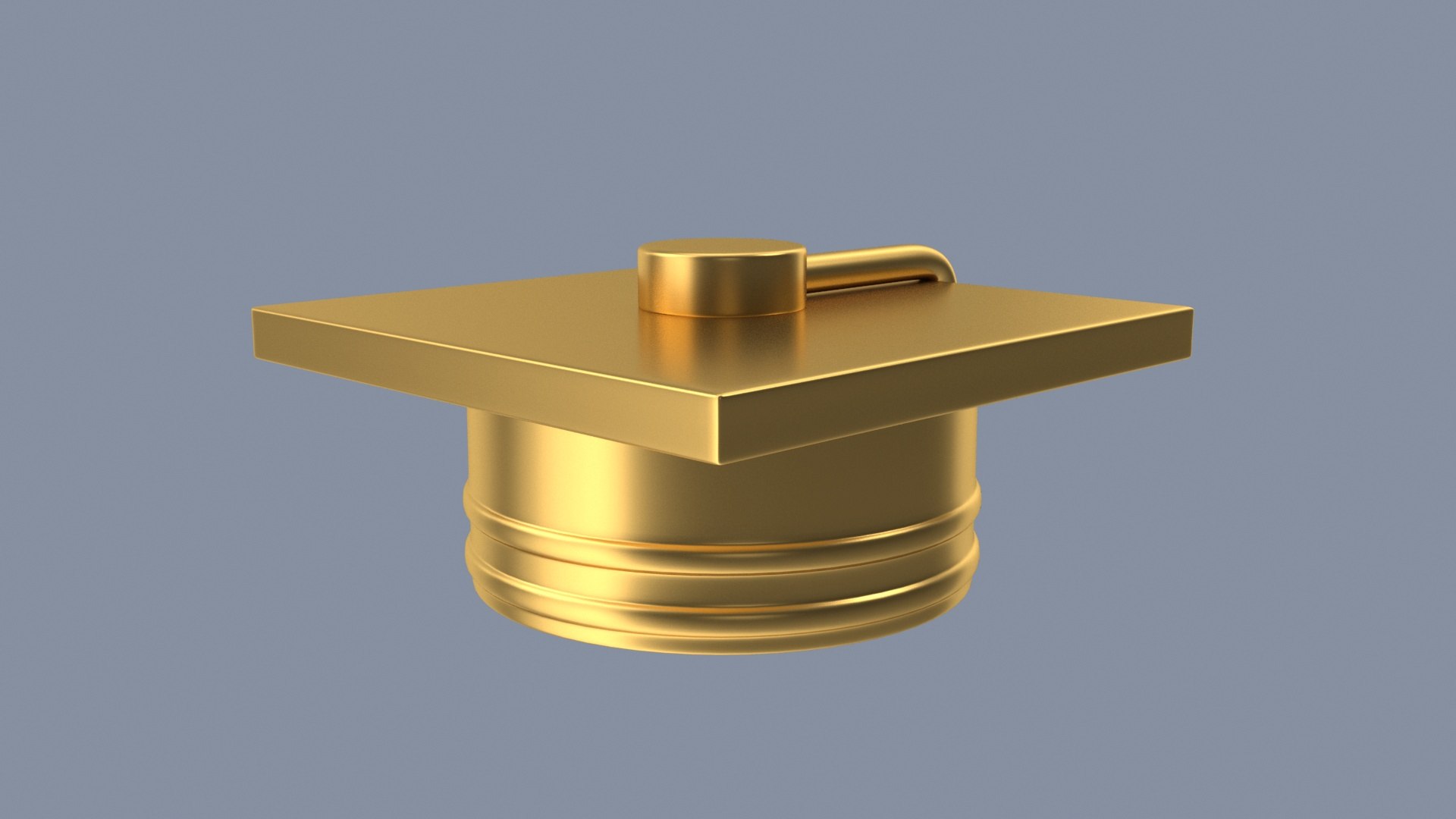 Golden Graduation Cap 3D Model - TurboSquid 2421720