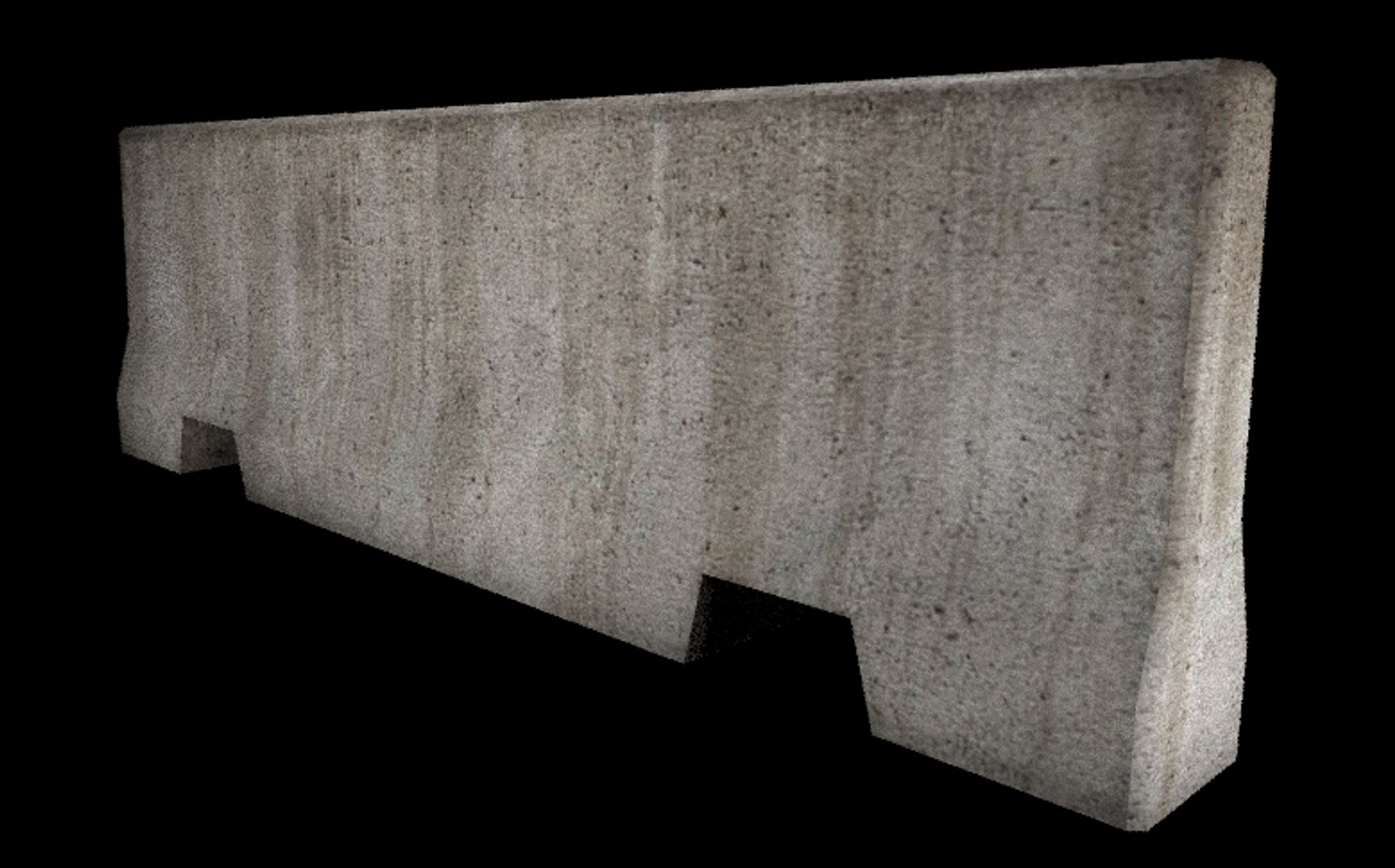3d Model Concrete Roadblock