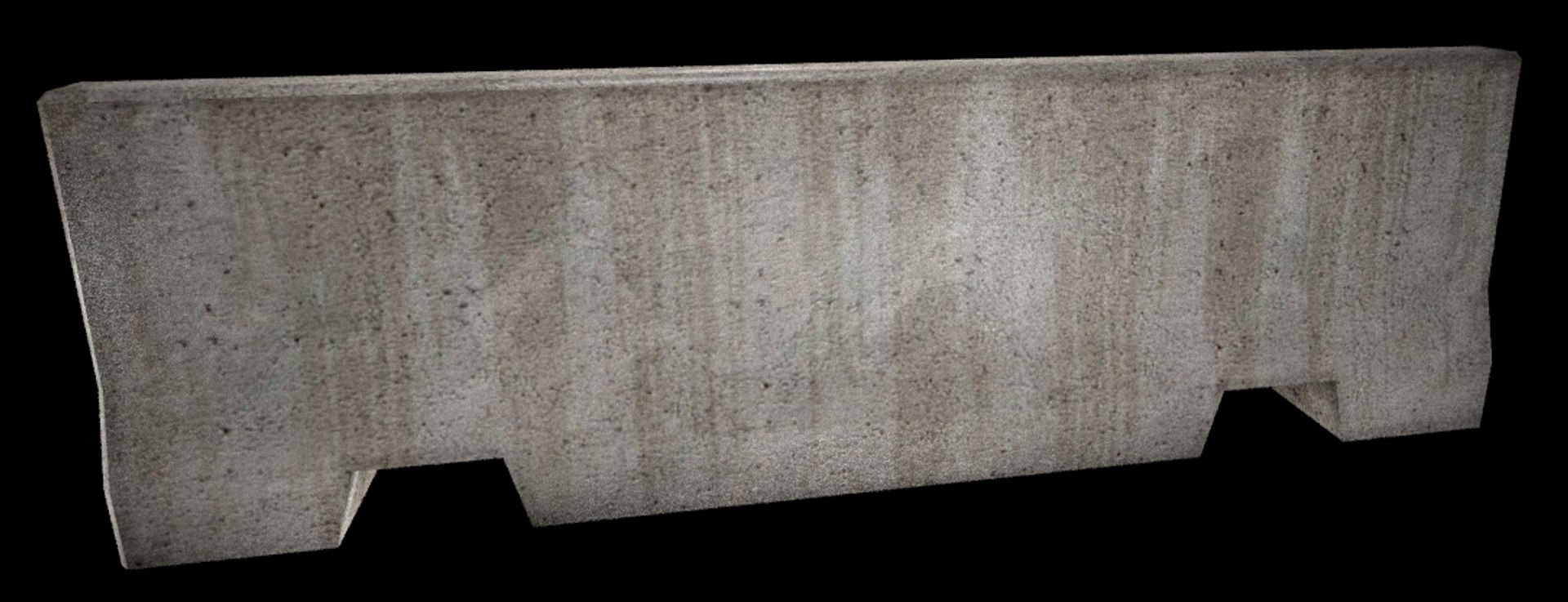 3d Model Concrete Roadblock