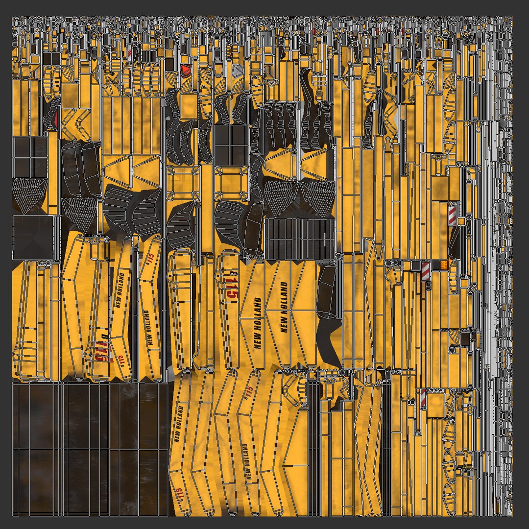 Backhoe Loader New Holland B115 PBR 3D Model - TurboSquid 2062196
