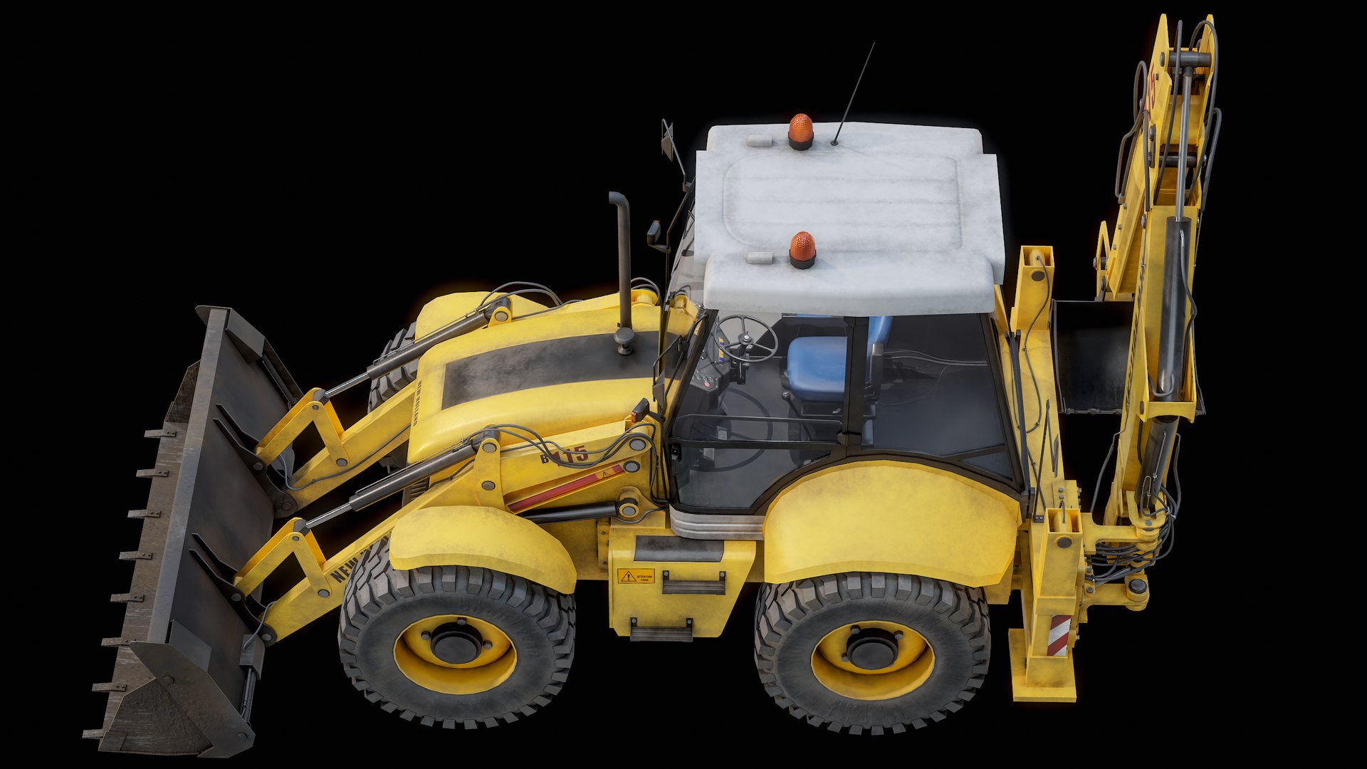 Backhoe Loader New Holland B115 PBR 3D model - TurboSquid 2062196