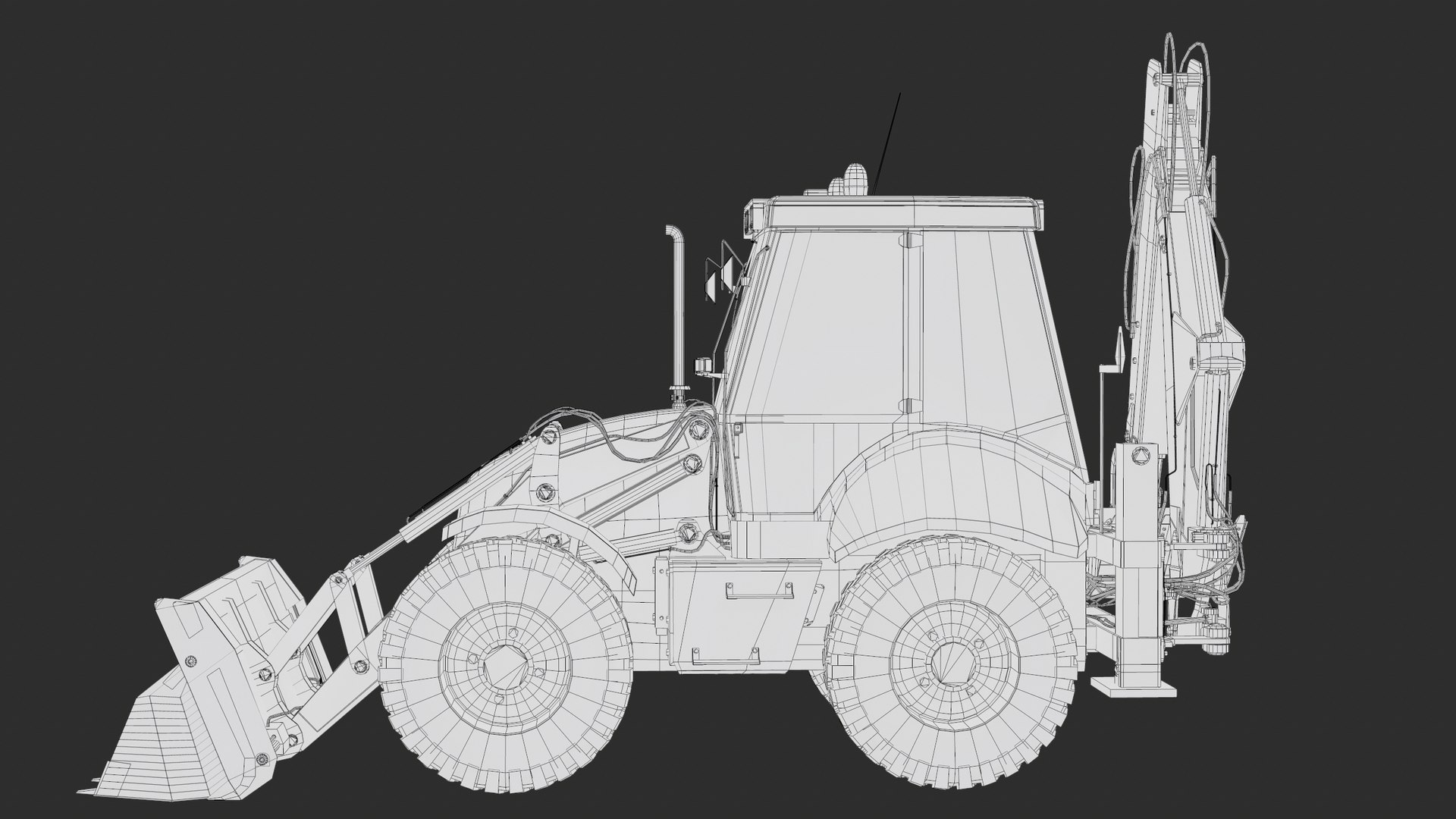 Backhoe Loader New Holland B115 PBR 3D model - TurboSquid 2062196