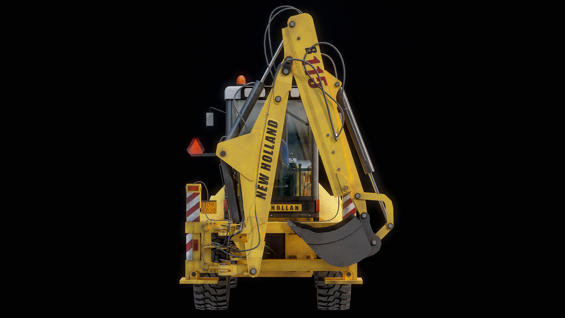 Backhoe Loader New Holland B115 PBR 3D model - TurboSquid 2062196