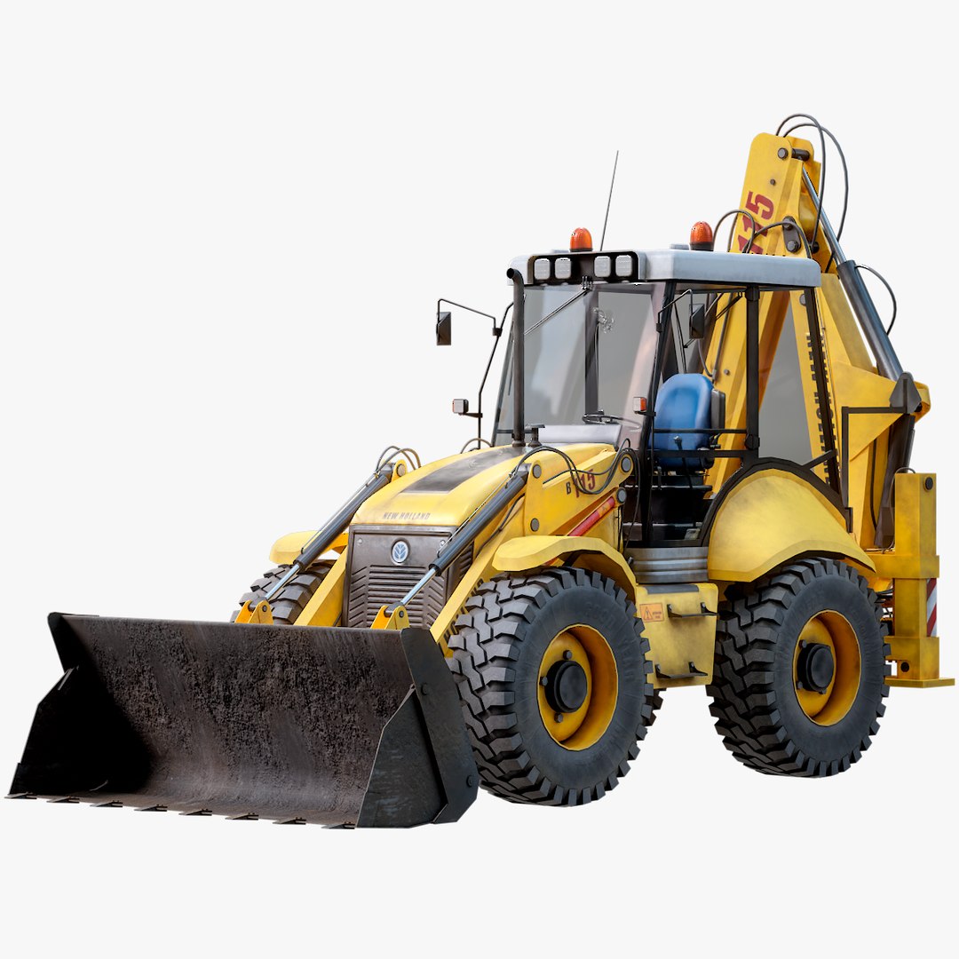 Backhoe Loader New Holland B115 PBR 3D model - TurboSquid 2062196