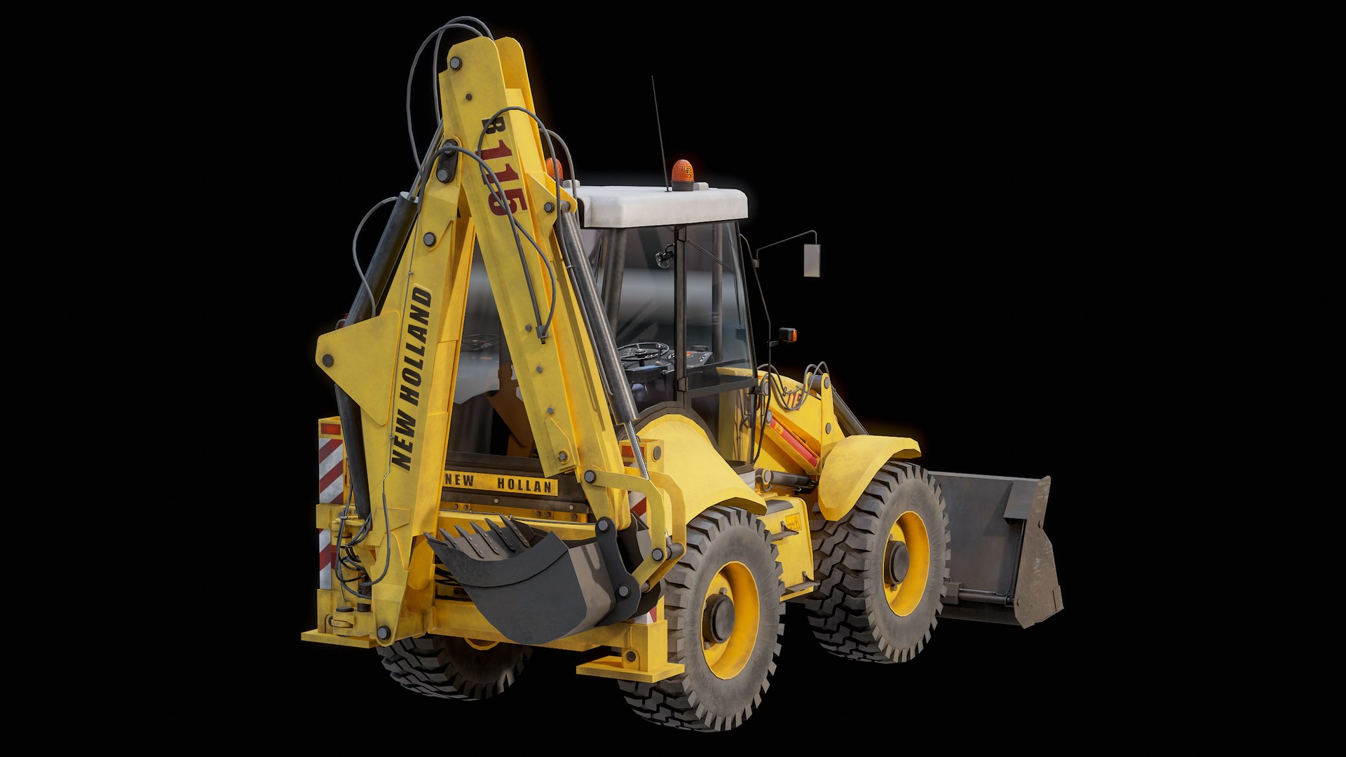 Backhoe Loader New Holland B115 PBR 3D model - TurboSquid 2062196