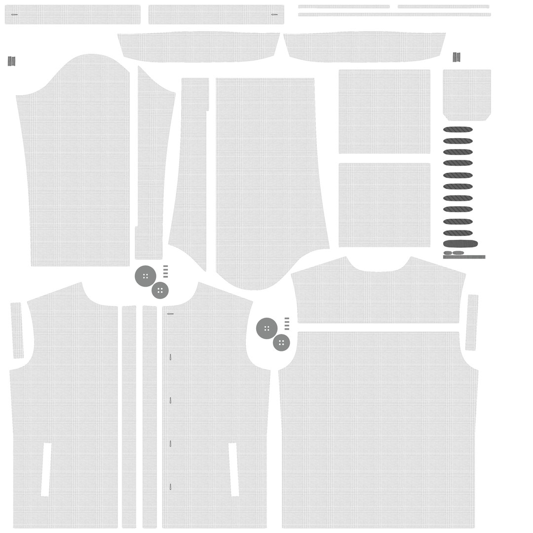 Plaid Overshirt 3D Model - TurboSquid 2131089