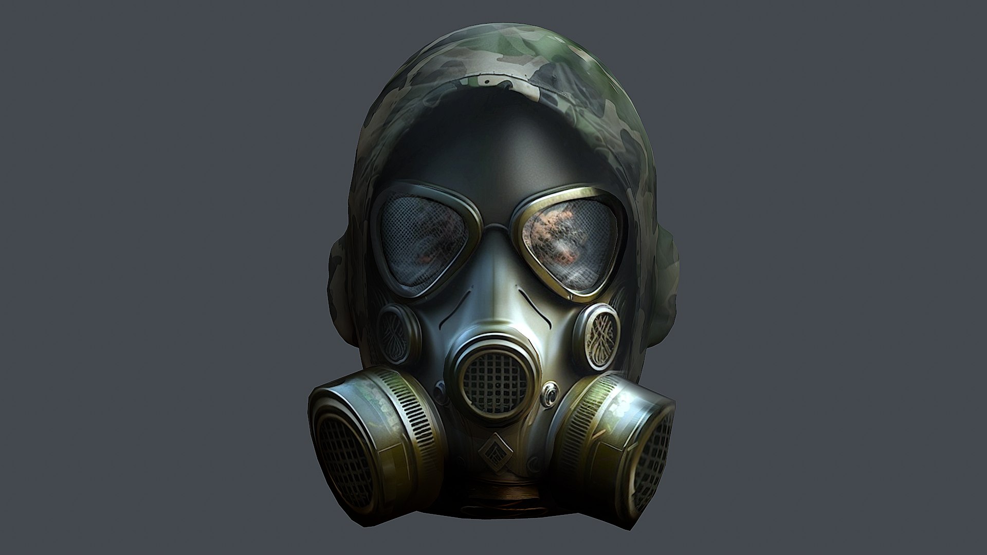 3D Gas Mask Helmet Scifi Futuristic Protection Safety Model ...