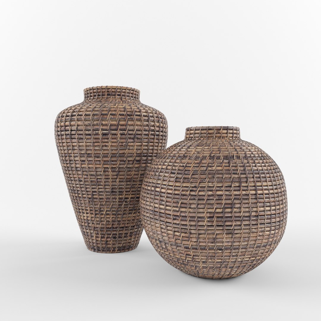 3D Merce Handmade Rattan Table Vase - TurboSquid 2025805