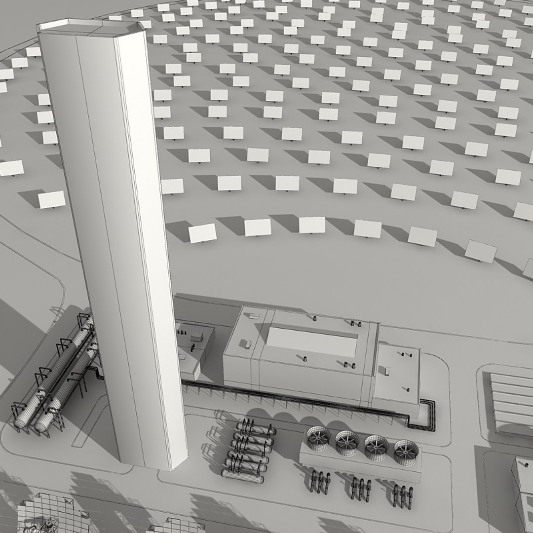 3d Solar Power Plant Model