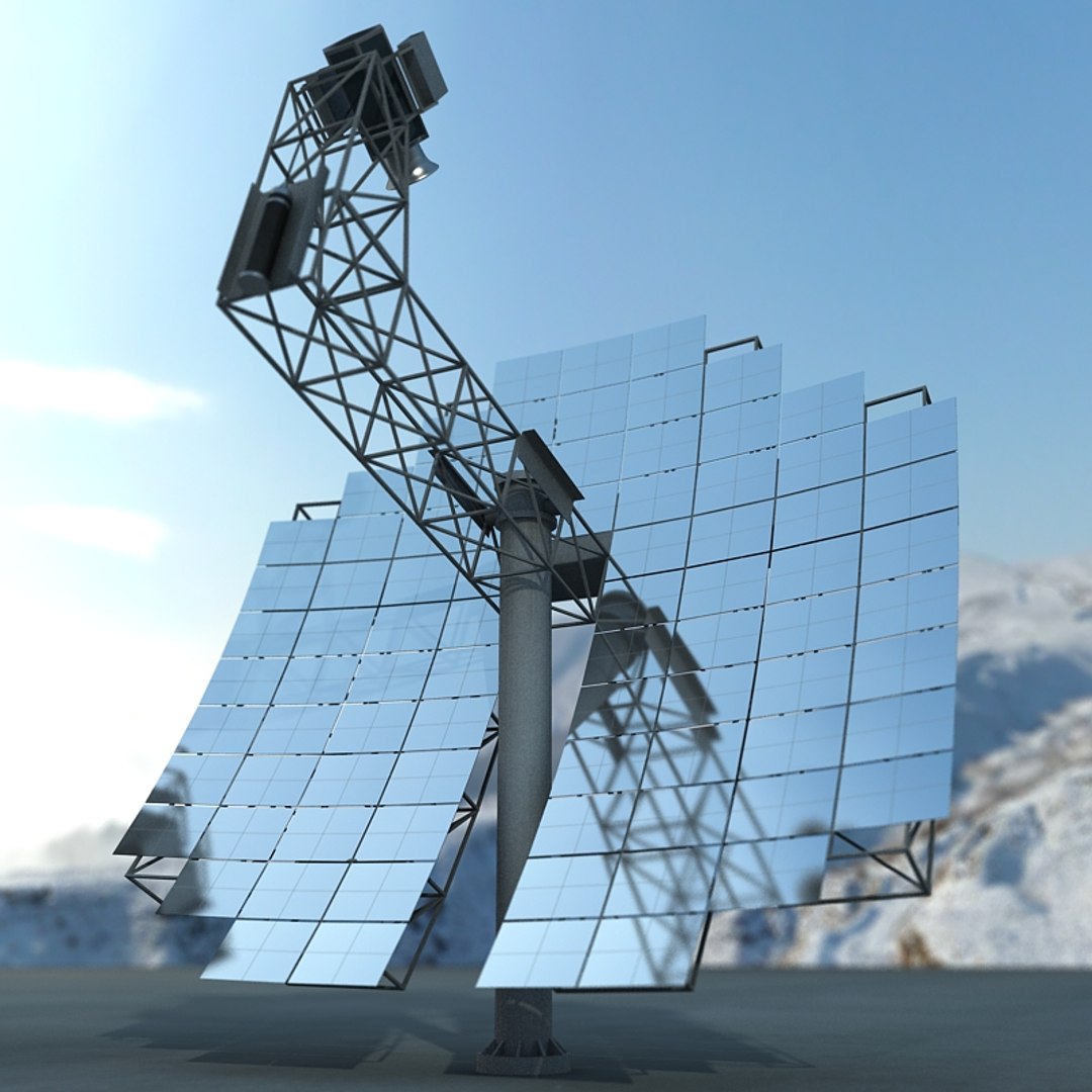 3d Solar Power Plant Model