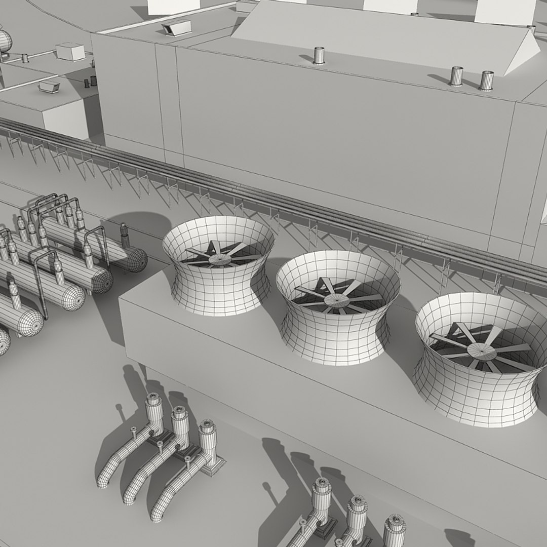 3d Solar Power Plant Model