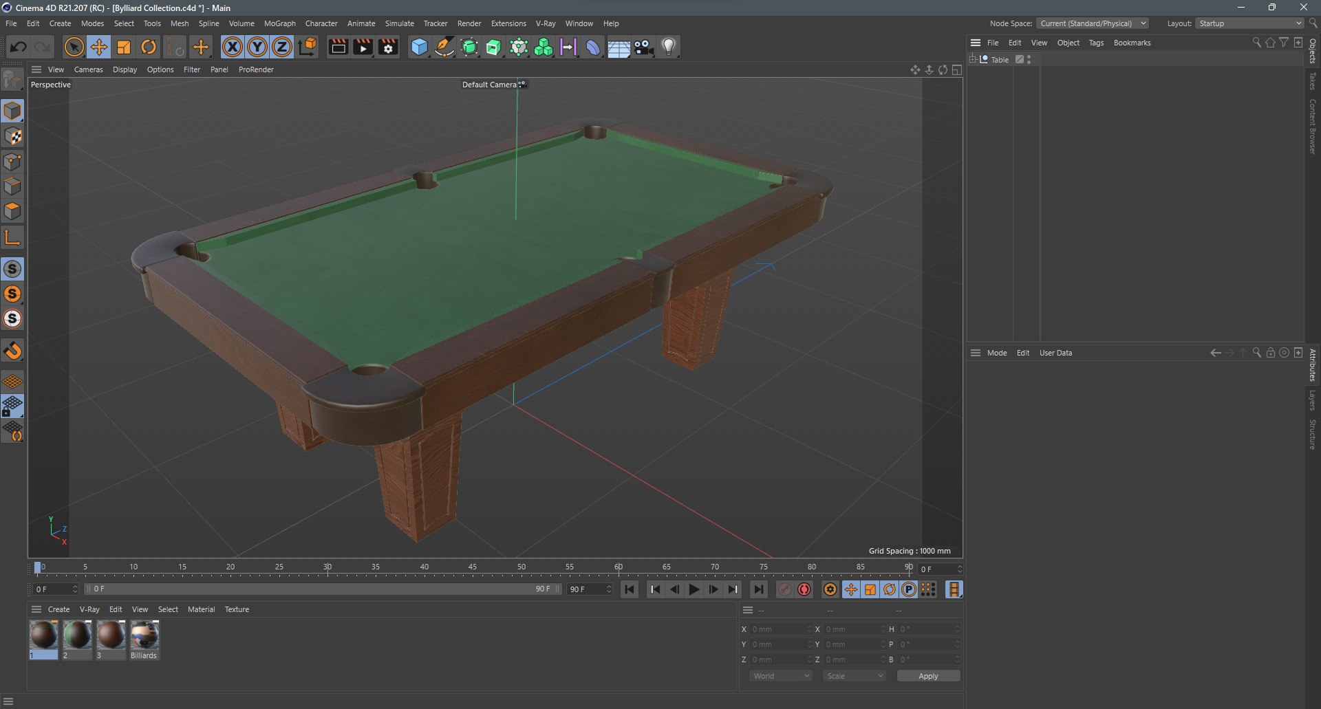 Billiard Table Model - TurboSquid 2124771