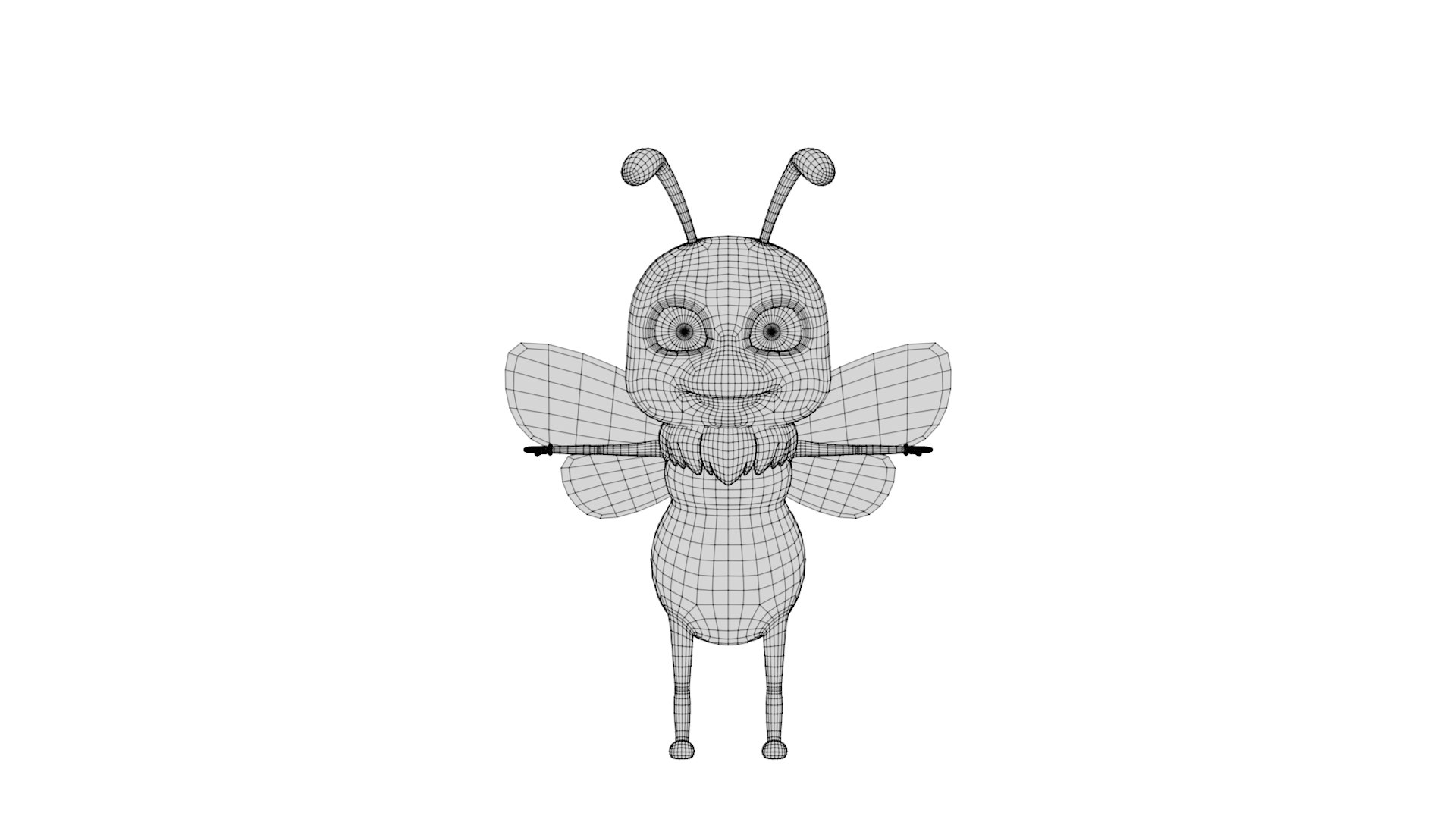3D Rigged Cartoon Bee Model - TurboSquid 2416316
