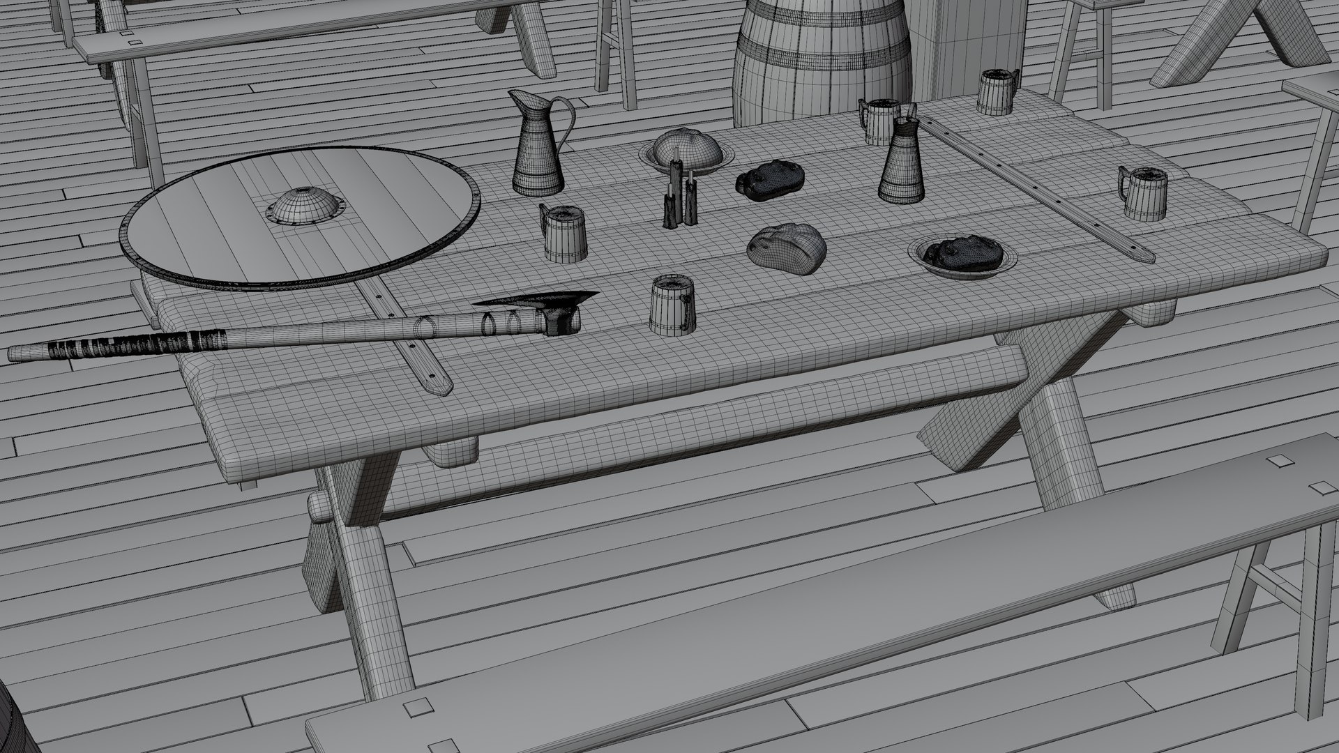 Viking Tavern 3D Model Model - TurboSquid 2083520