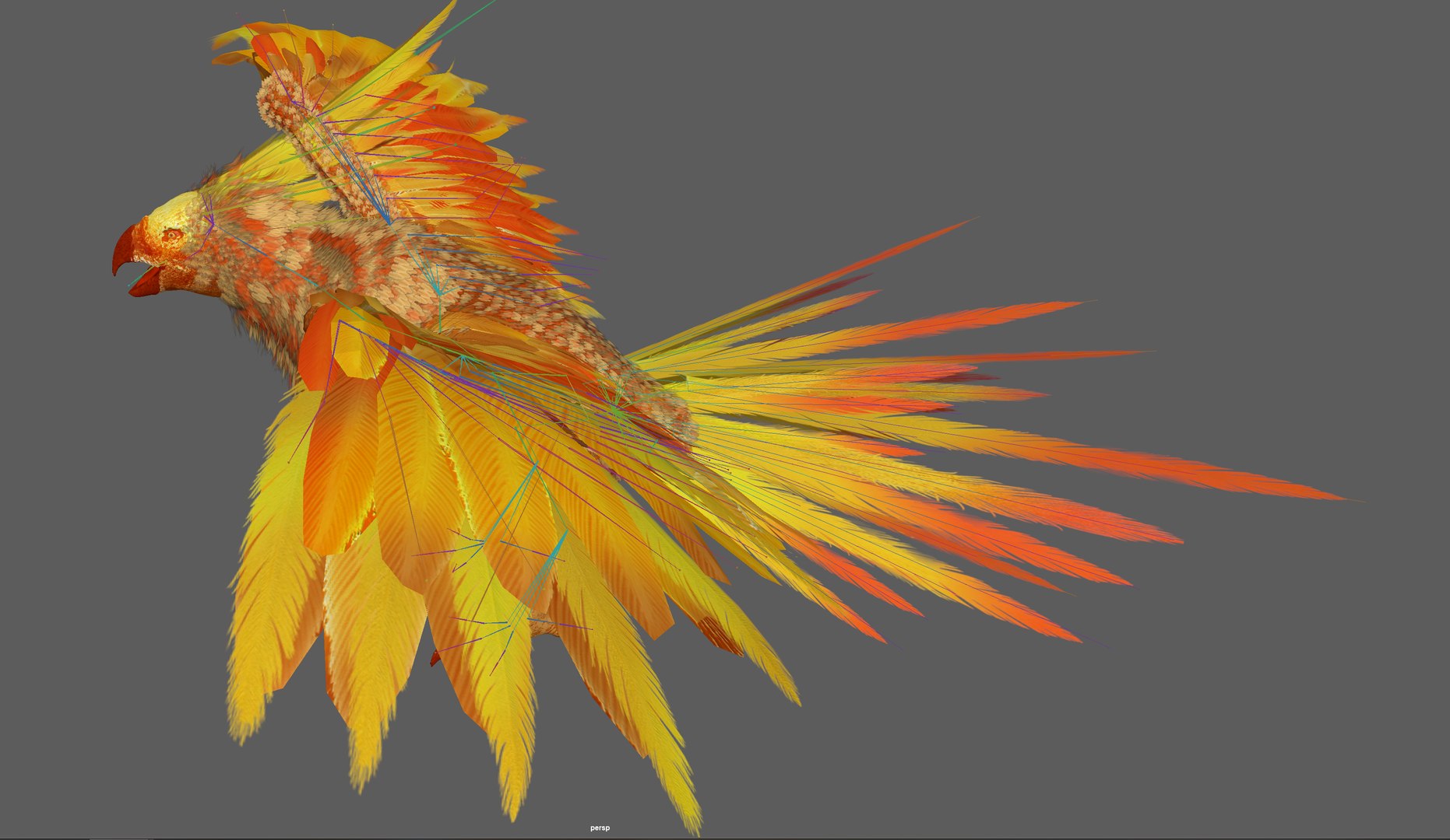 Phoenix Beautiful Bird Rig 3D - TurboSquid 1865178