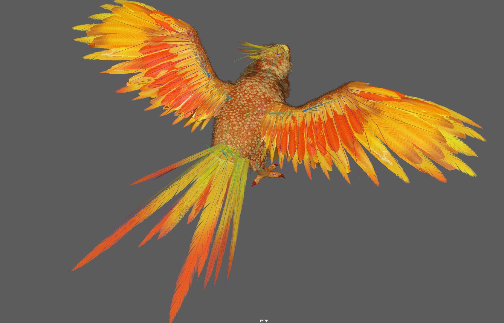 Phoenix Beautiful Bird Rig 3D - TurboSquid 1865178